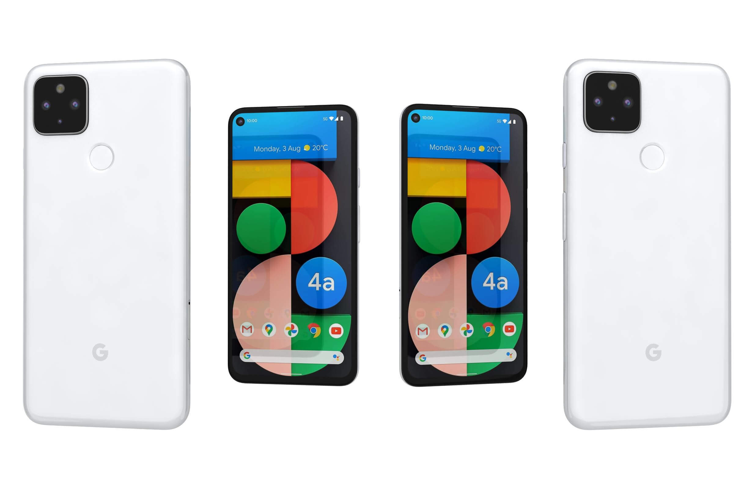 Google Pixel 4A 5G White - 3D Model by Rever_Art
