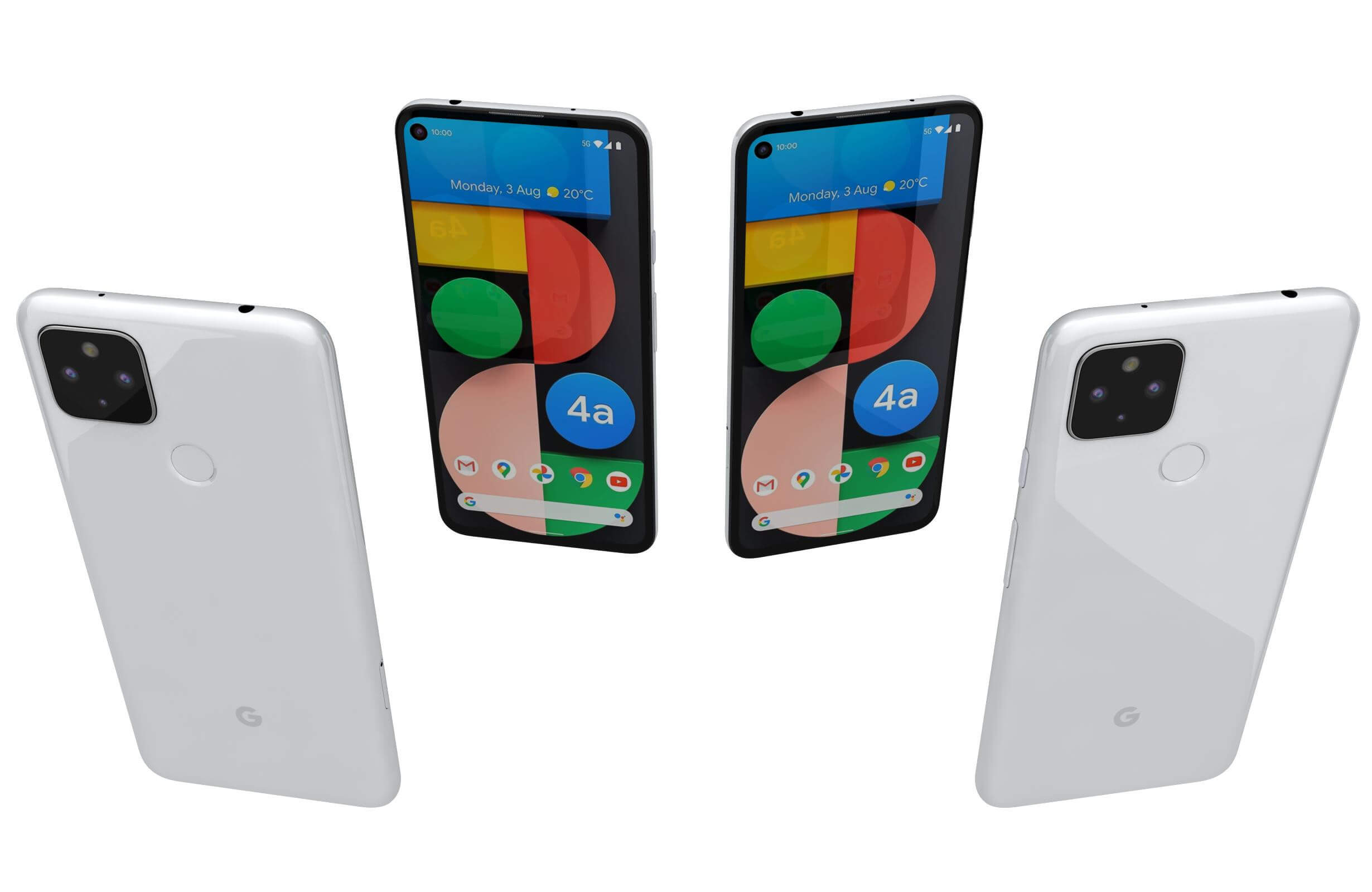 Google Pixel 4A 5G White - 3D Model by Rever_Art