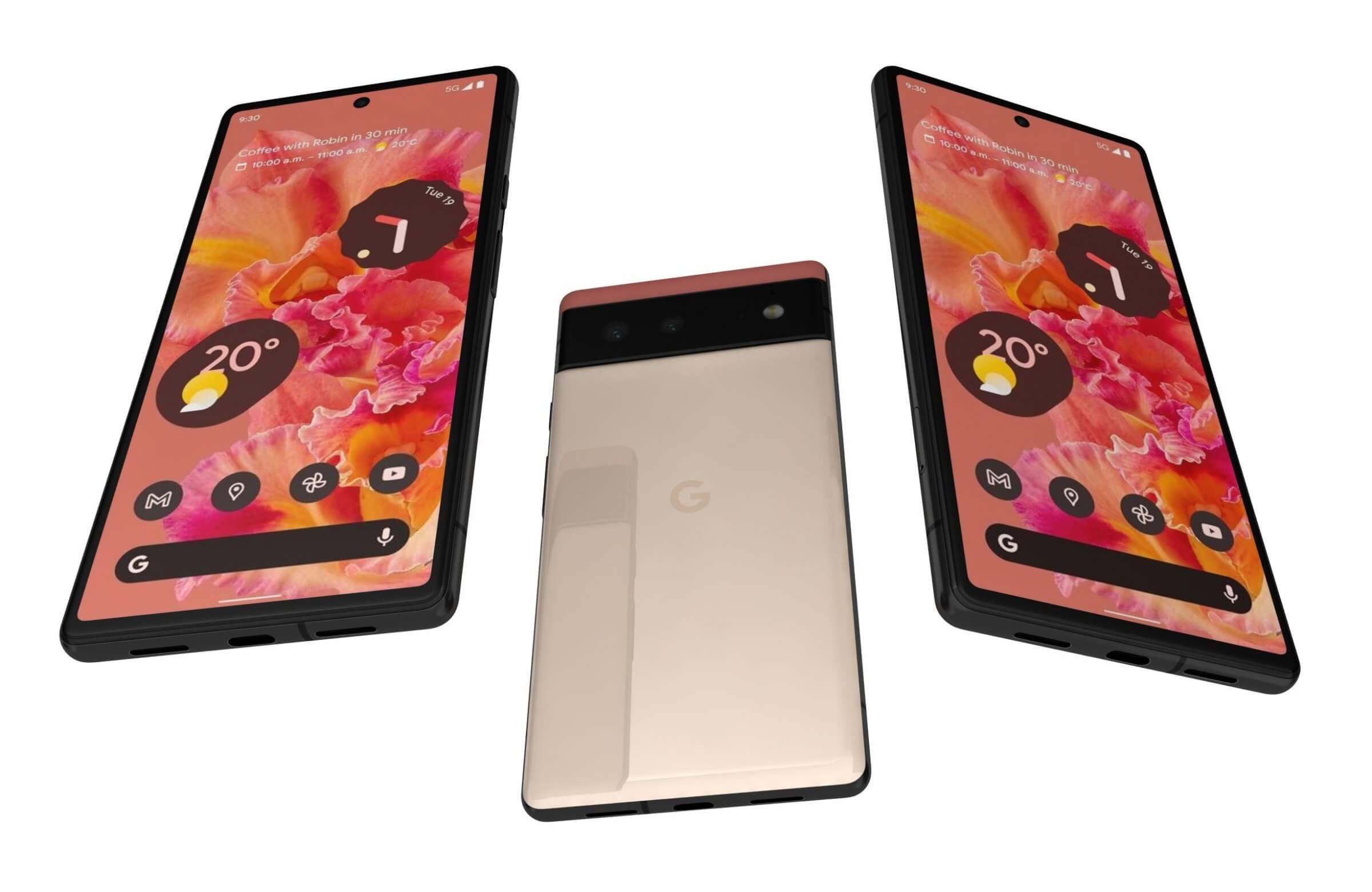 Google Pixel 6 Kinda Coral - 3D Model by Rever_Art