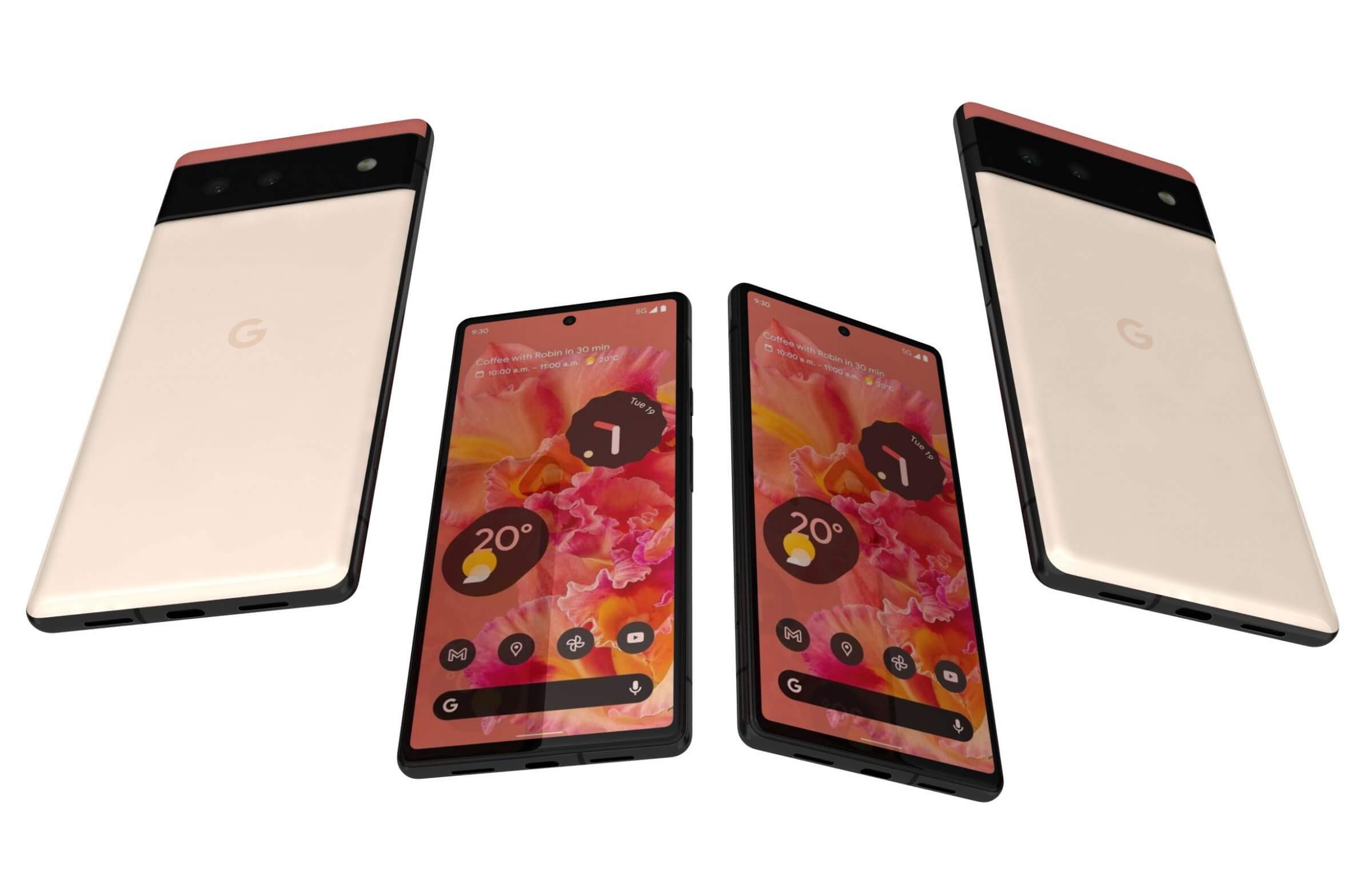 Google Pixel 6 Kinda Coral - 3D Model by Rever_Art