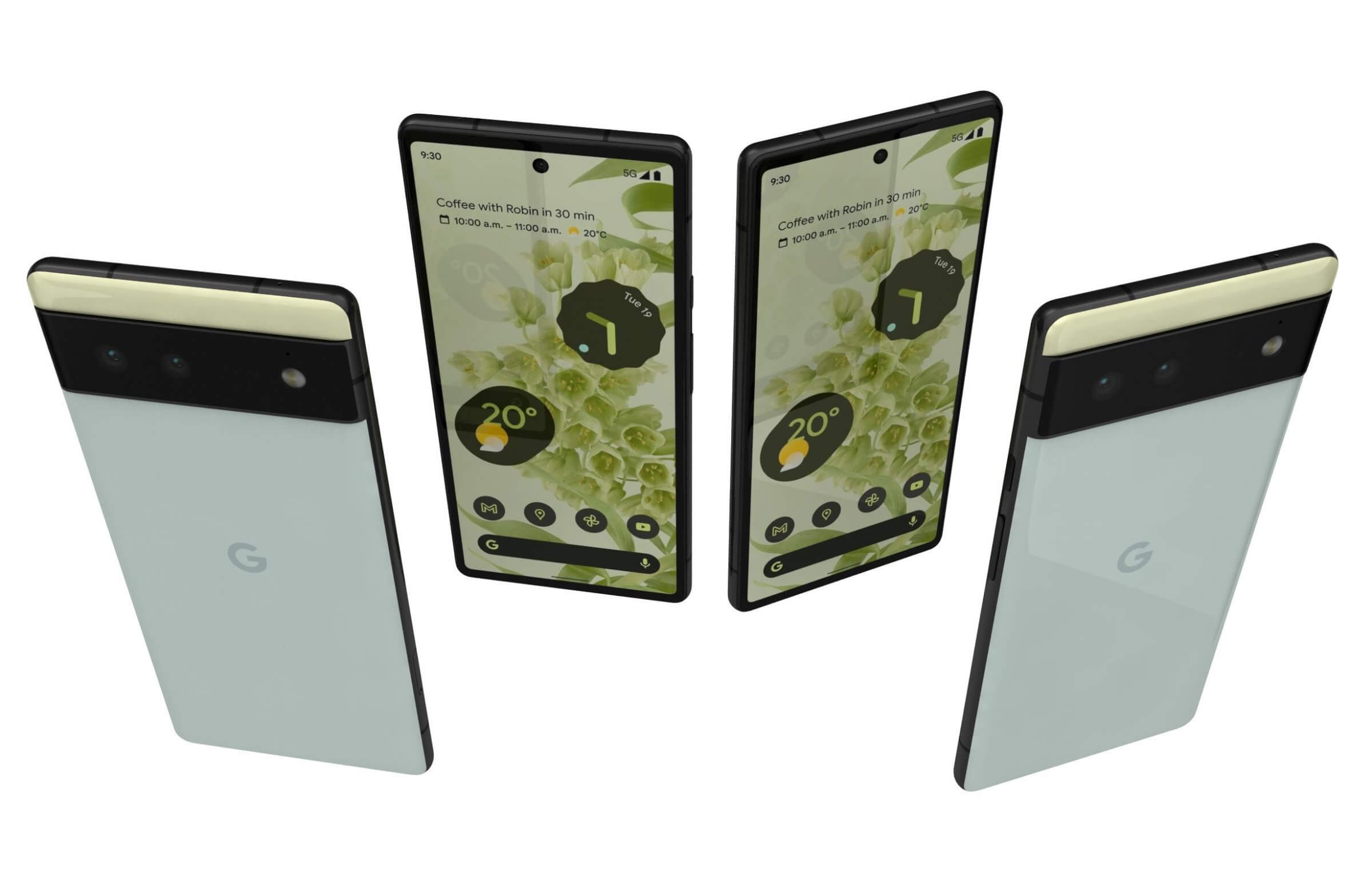 Google Pixel 6 Sorta Seafoam - 3D Model by Rever_Art