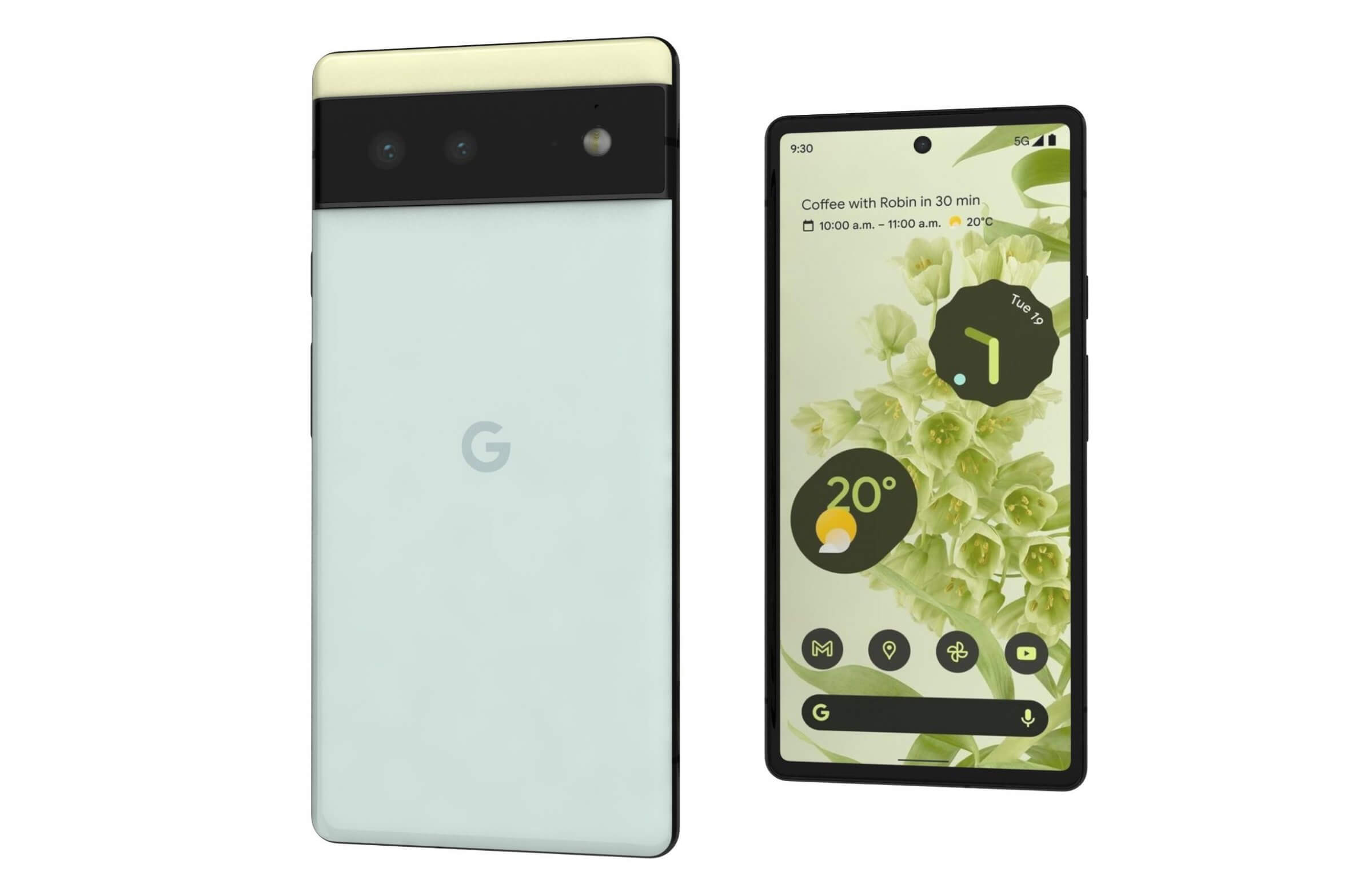 Google Pixel 6 Sorta Seafoam - 3D Model by Rever_Art