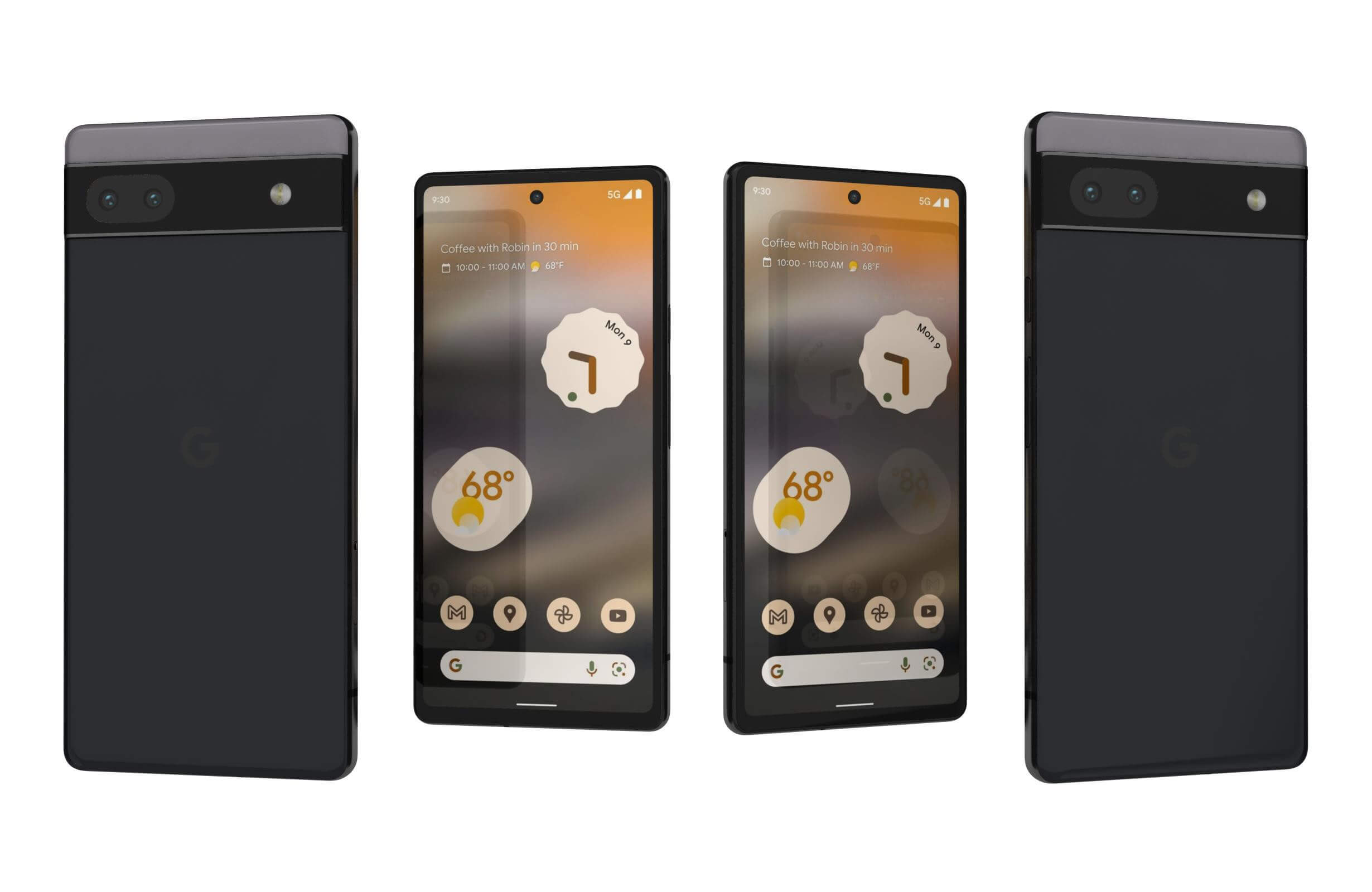 Google Pixel 6a Stormy Black - 3D Model by Rever_Art