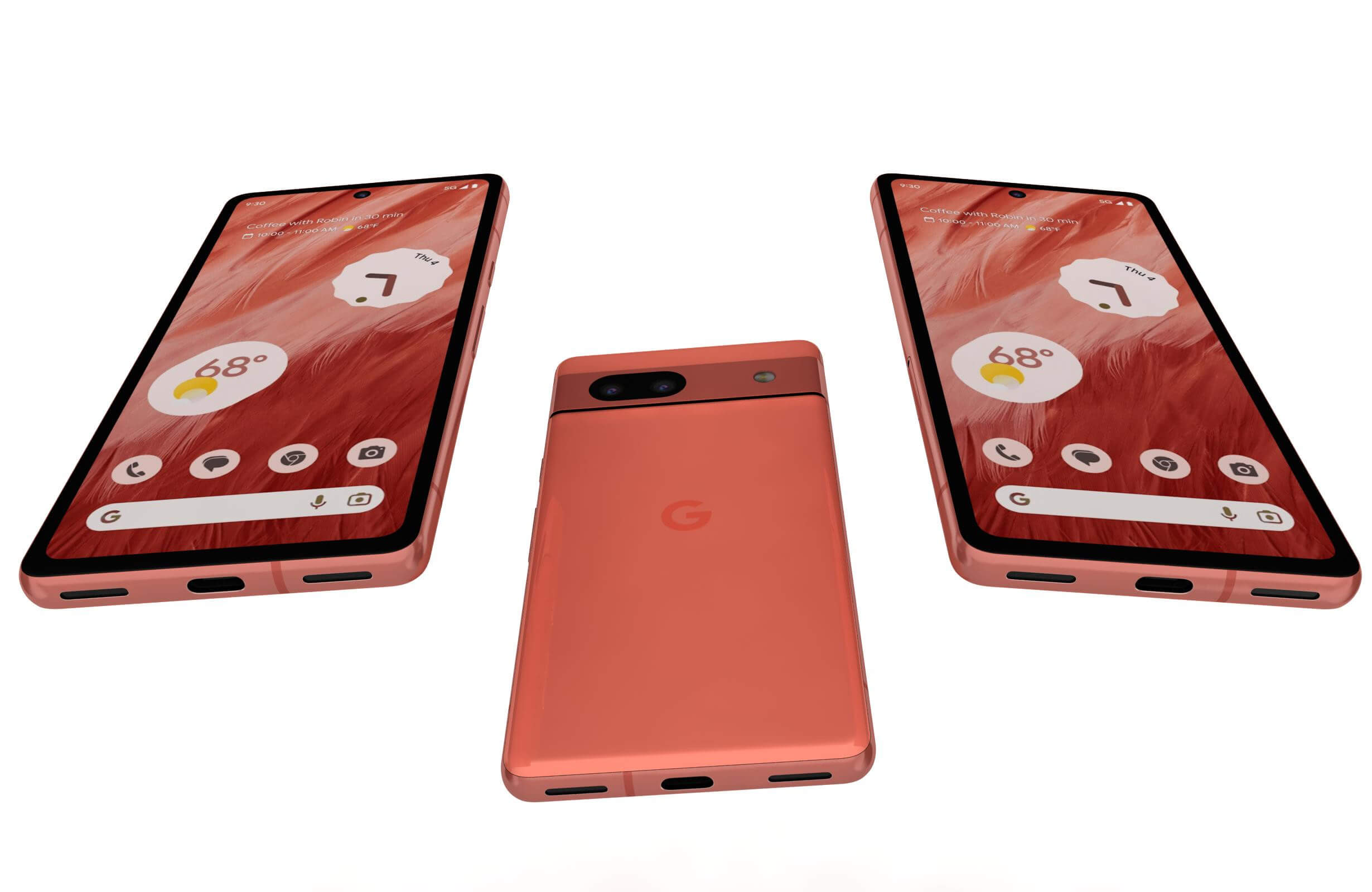 Google Pixel 7A Kinda Coral - 3D Model by Rever_Art