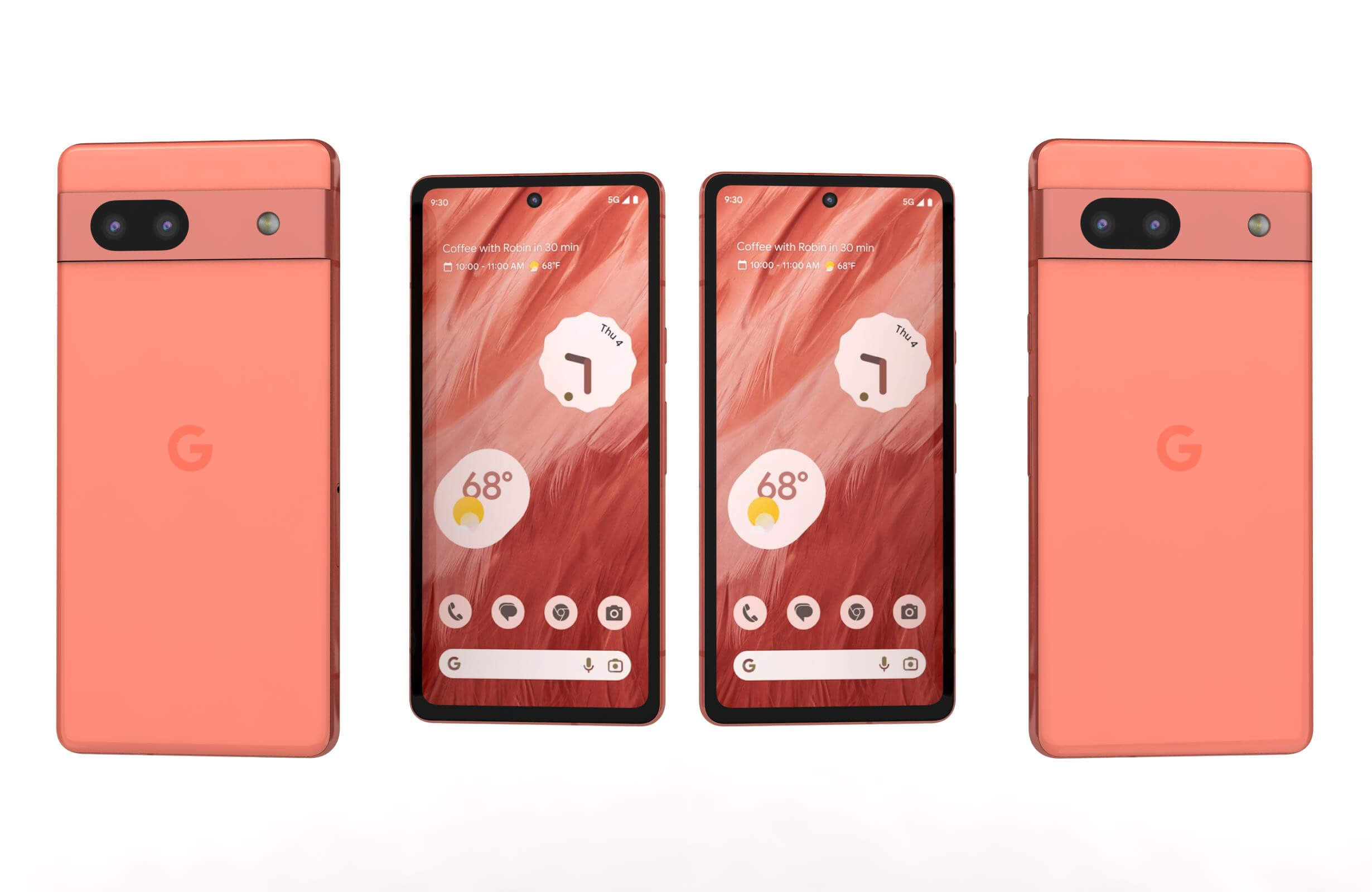 Google Pixel 7A Kinda Coral - 3D Model by Rever_Art