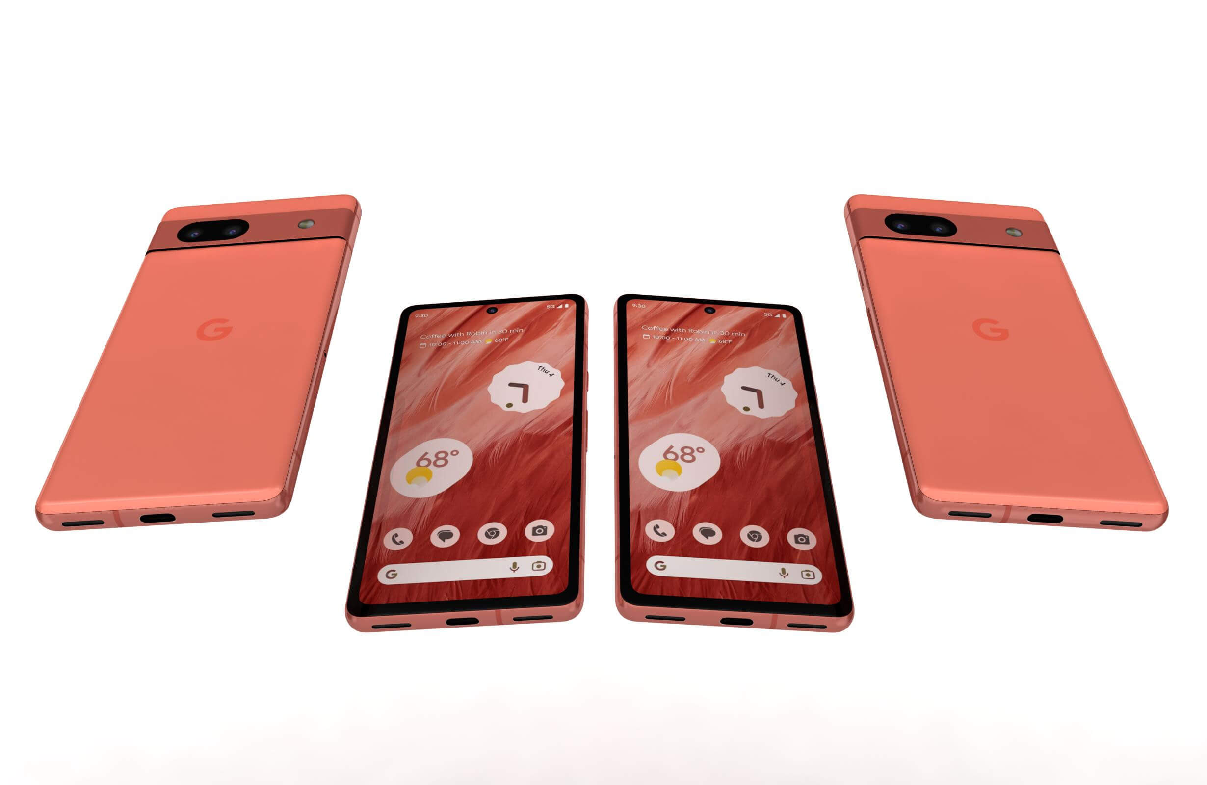 Google Pixel 7A Kinda Coral - 3D Model by Rever_Art