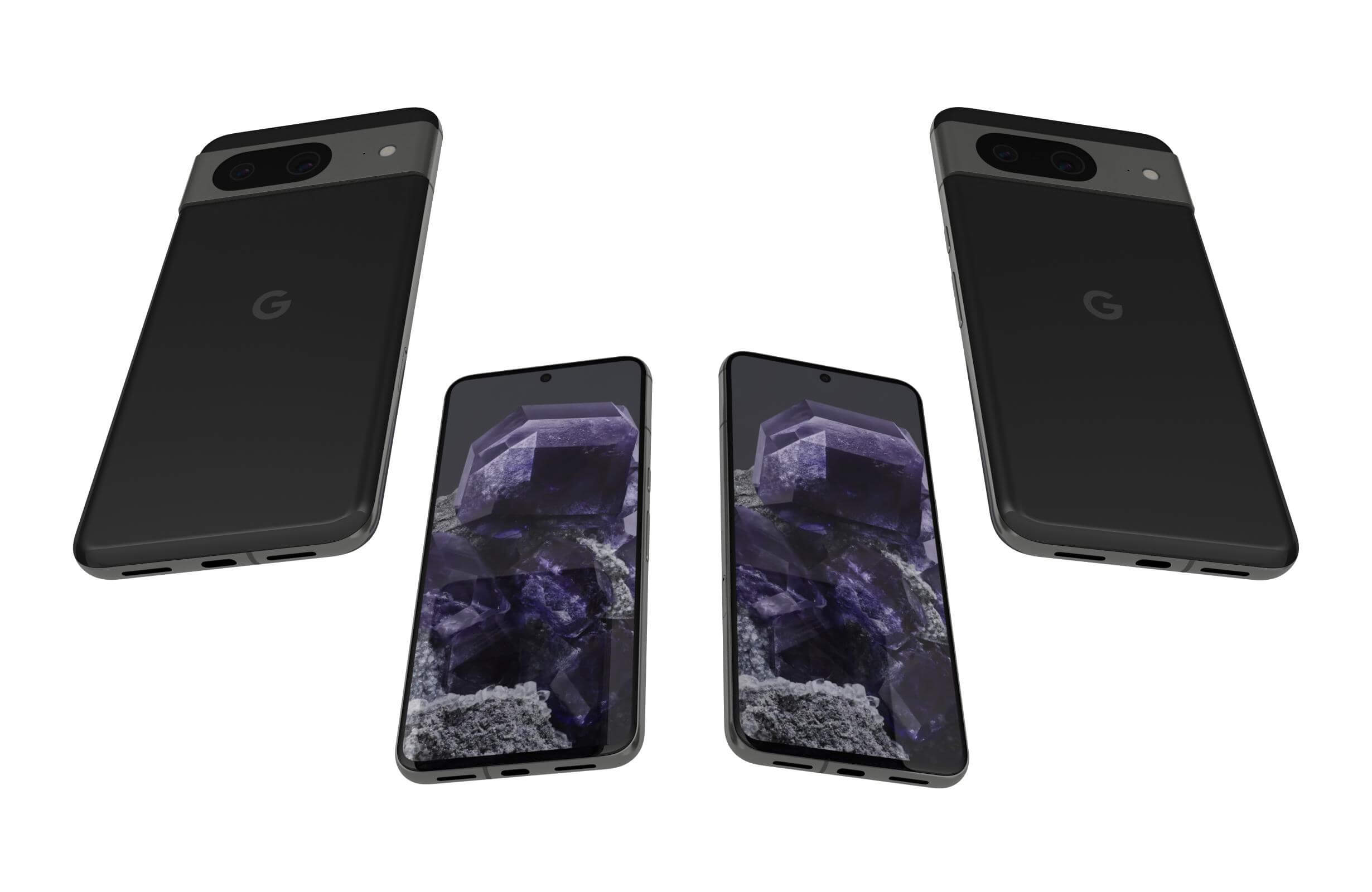 Google Pixel 8 Black Obsidian - 3D Model by Rever_Art