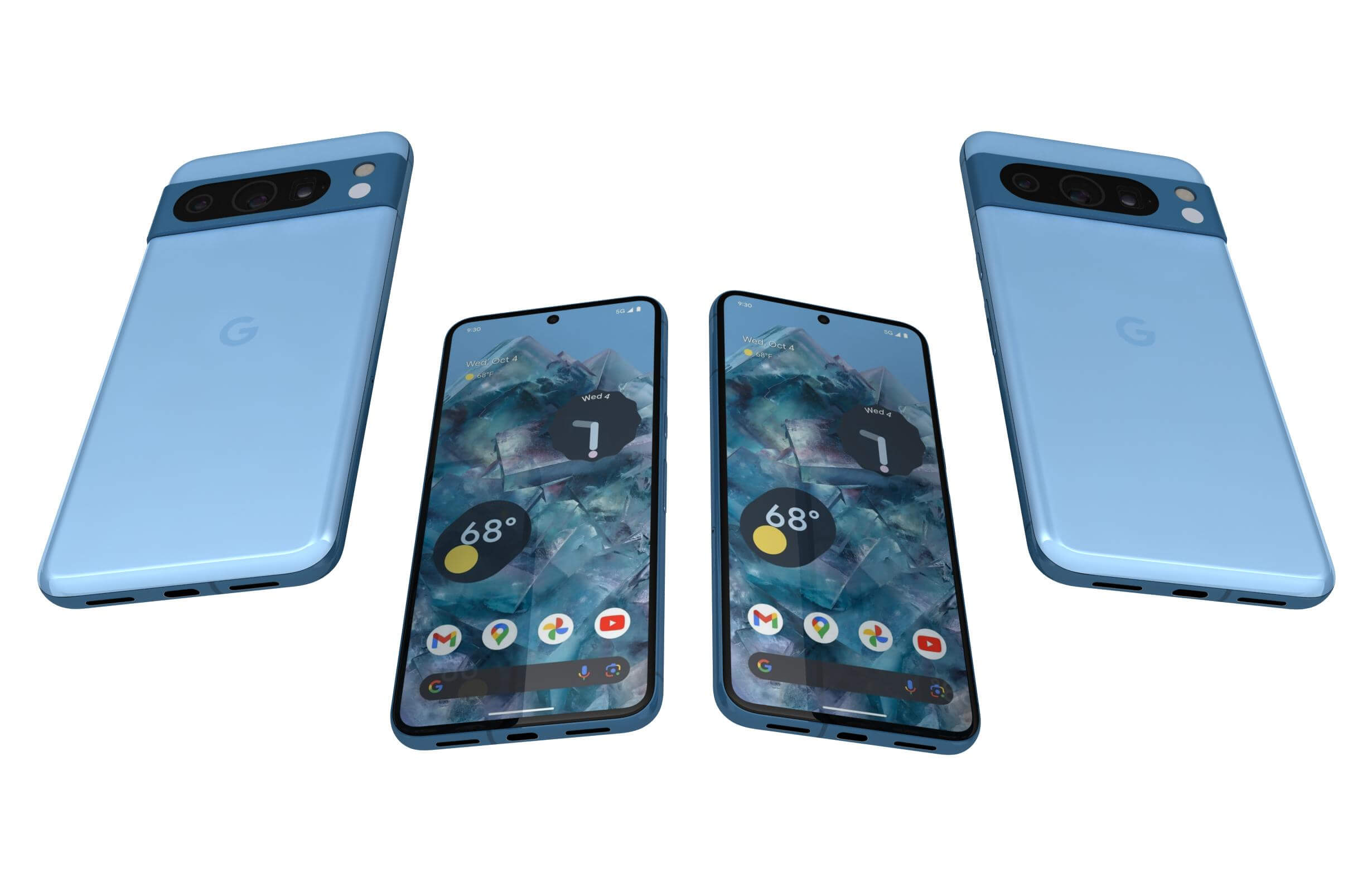 Google Pixel 8 Pro Sky Blue - 3D Model by Rever_Art