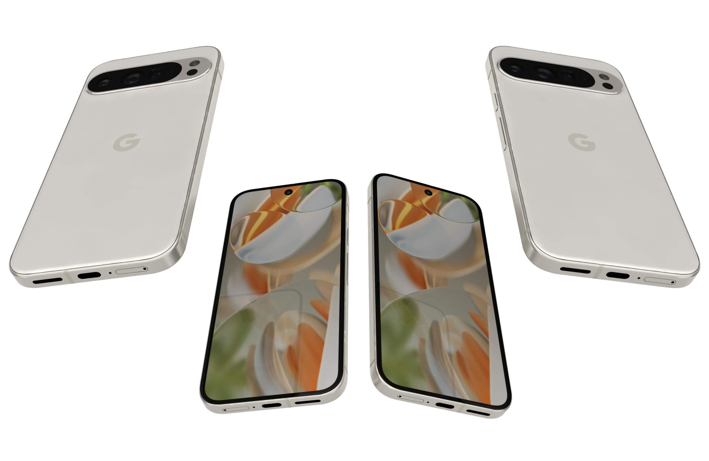 Google Pixel 9 Pro Porcelain - 3D Model by Rever_Art