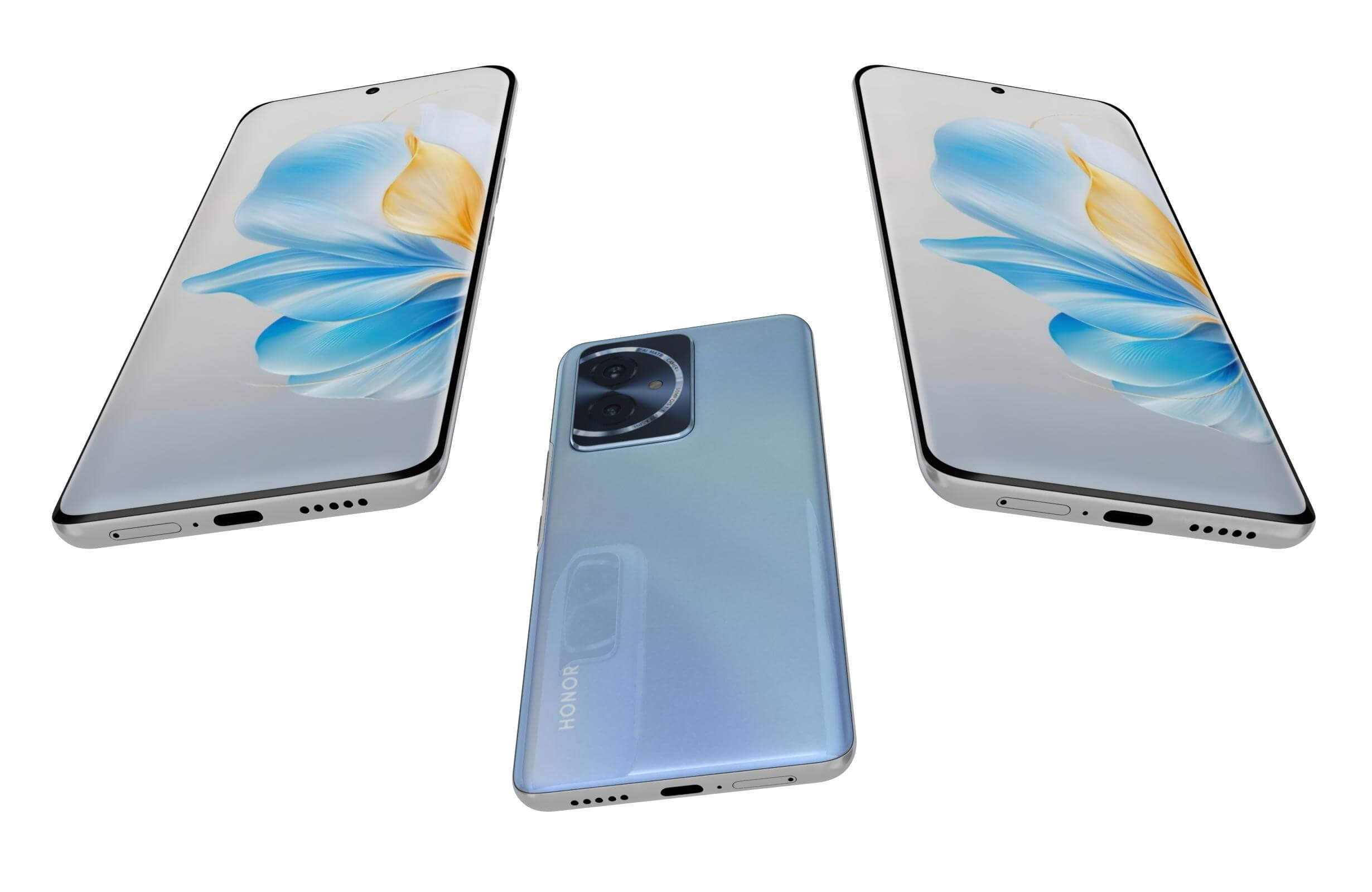 Honor 100 Blue - 3D Model by Rever_Art