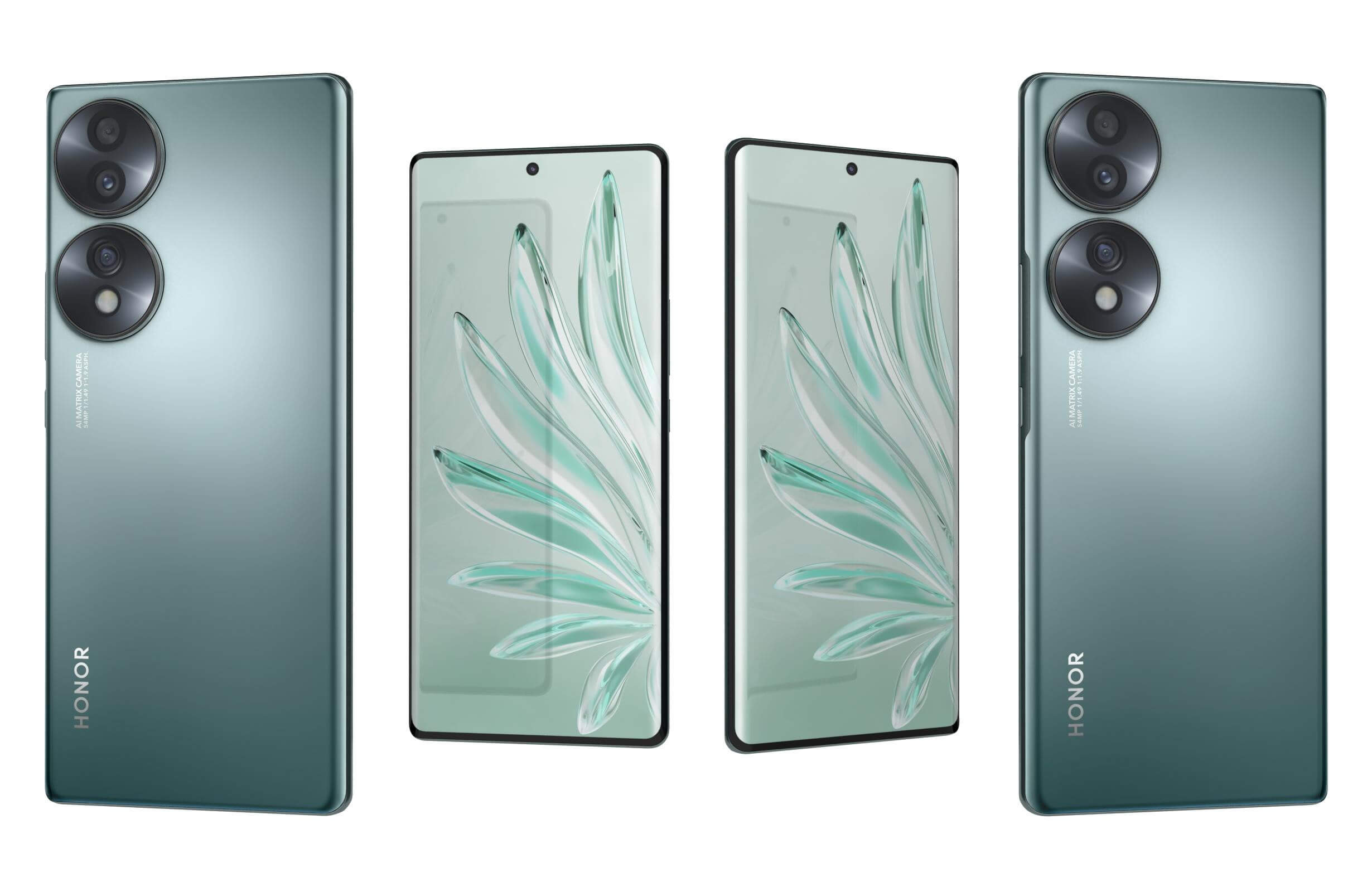 Honor 70 Green - 3D Model by Rever_Art