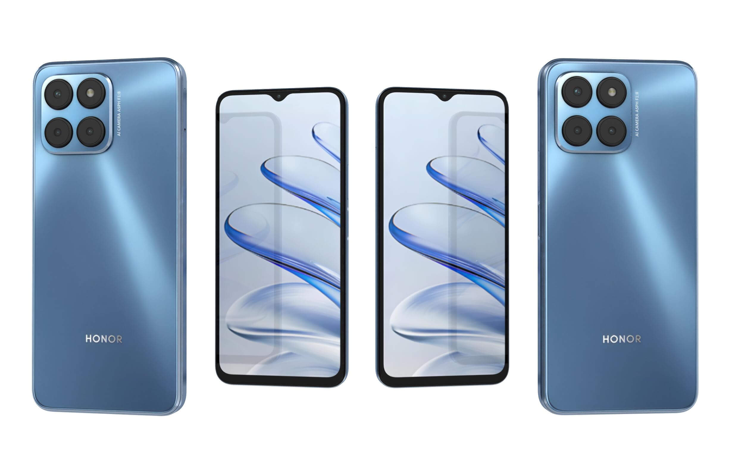Honor 70 Lite Blue - 3D Model by Rever_Art