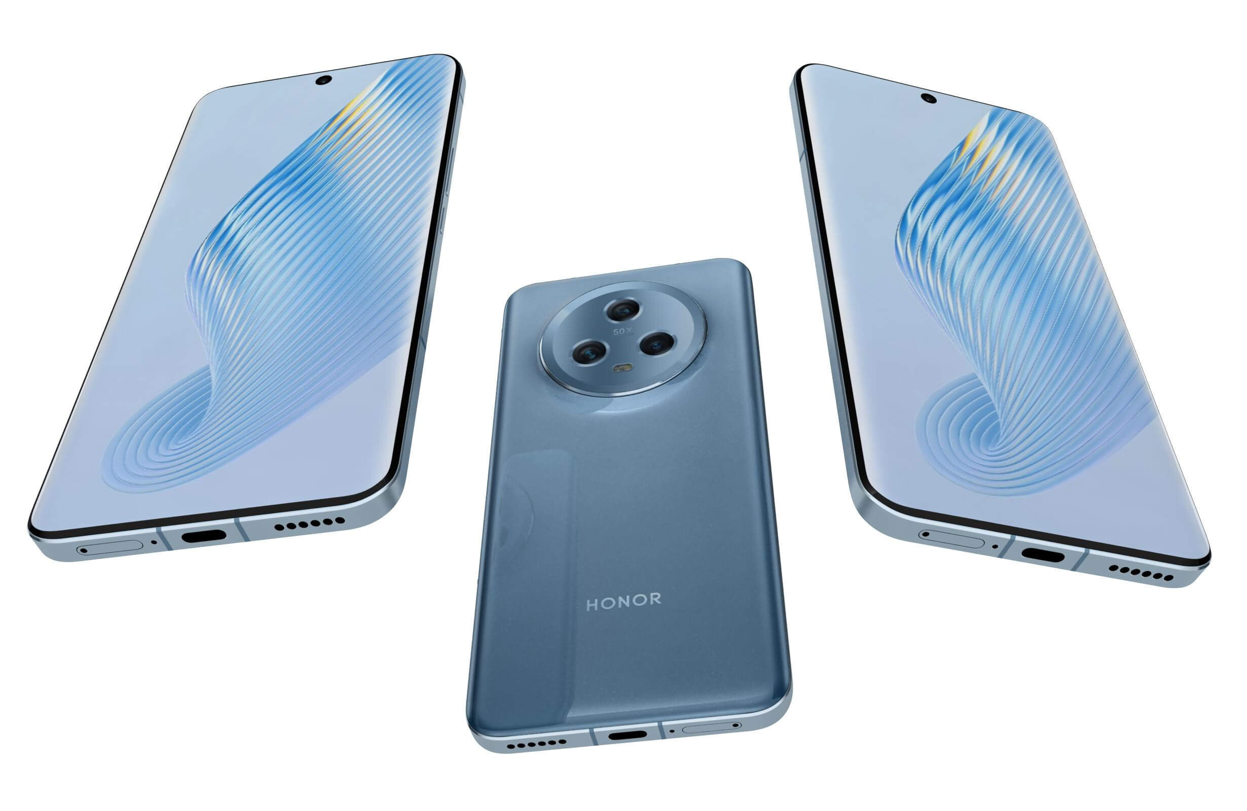 Honor Magic 5 Blue - 3D Model by Rever_Art