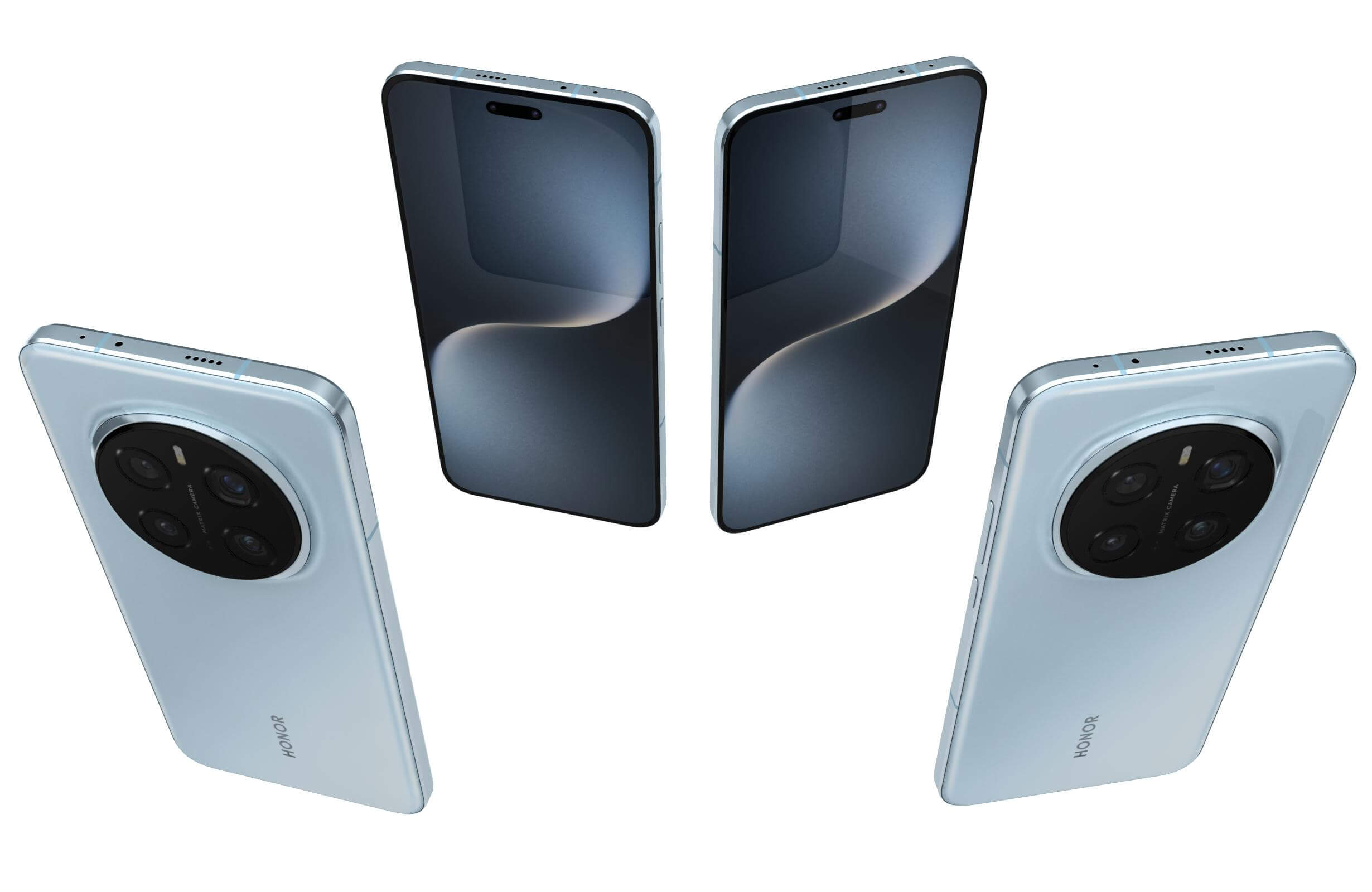 Honor Magic 7 Pro Sky Blue - 3D Model by Rever_Art