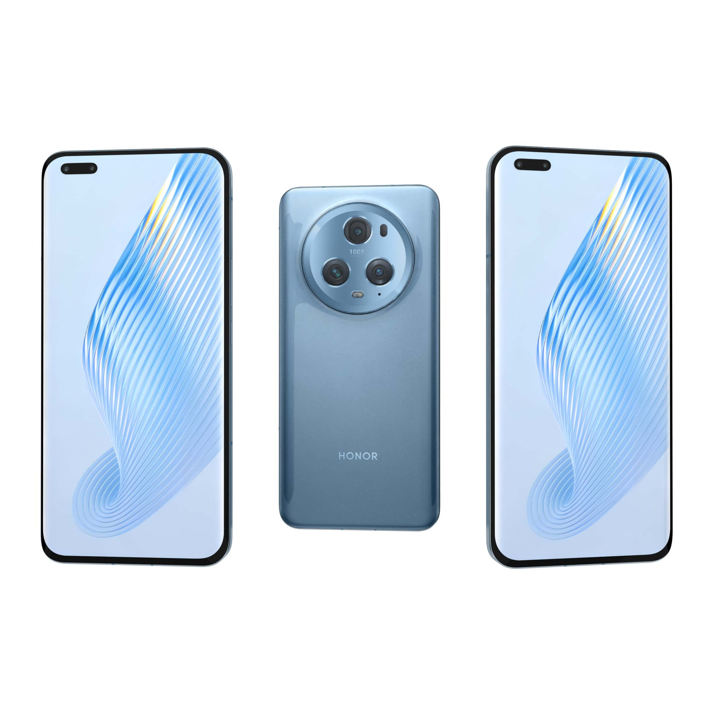 Honor Magic 5 Pro Blue - 3D Model by Rever_Art