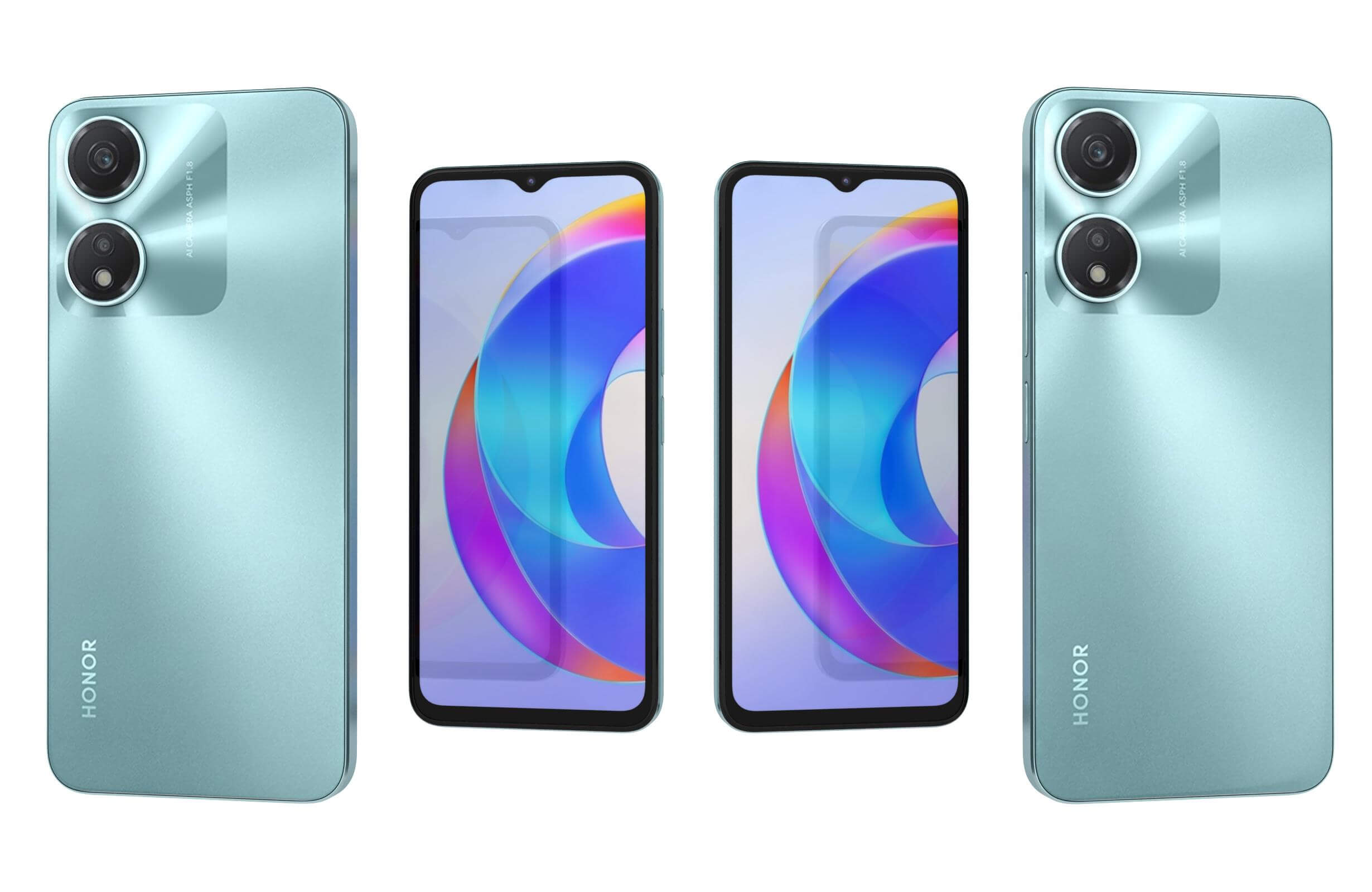 Honor X5 Plus Black and Green - 3D Model by Rever_Art