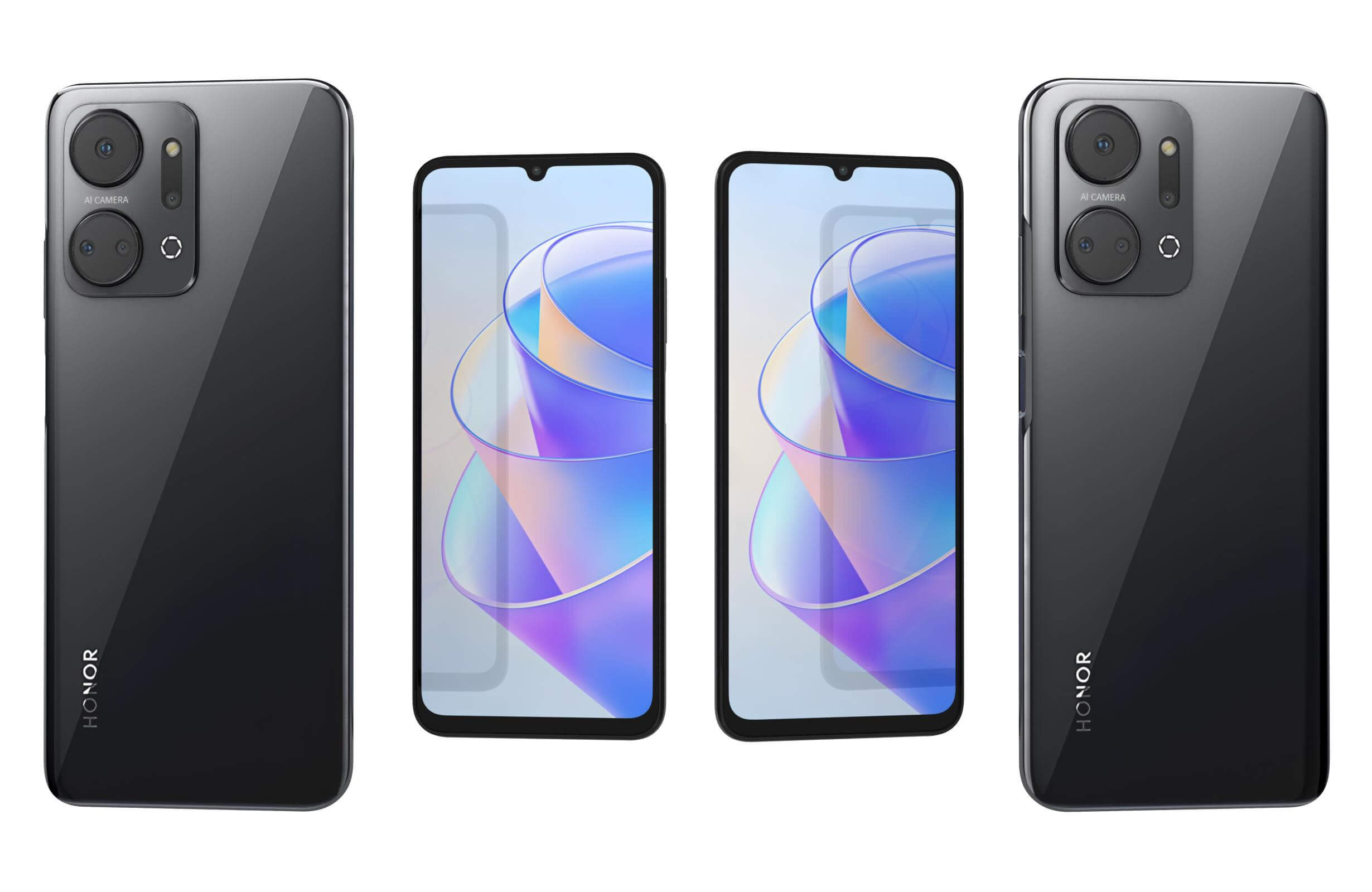 Honor X7A Black - 3D Model by Rever_Art