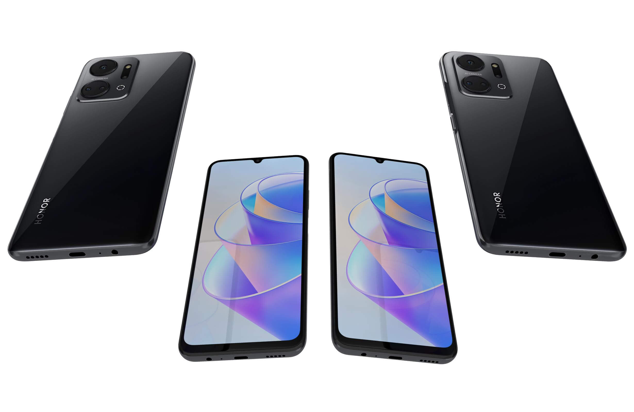 Honor X7A Black - 3D Model by Rever_Art