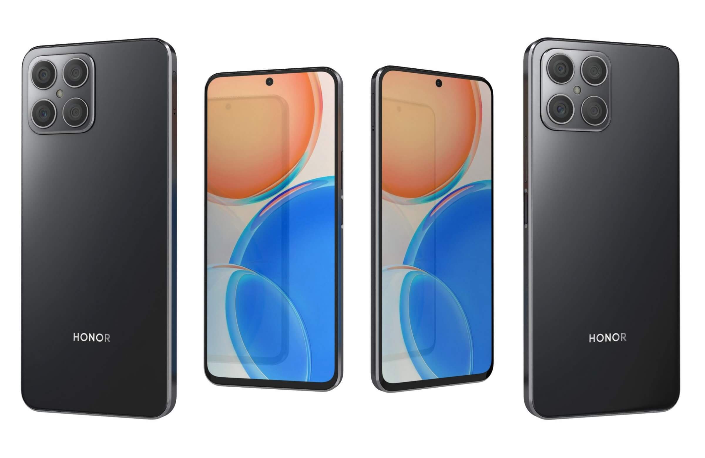 Honor X8 All Colors - 3D Model by Rever_Art