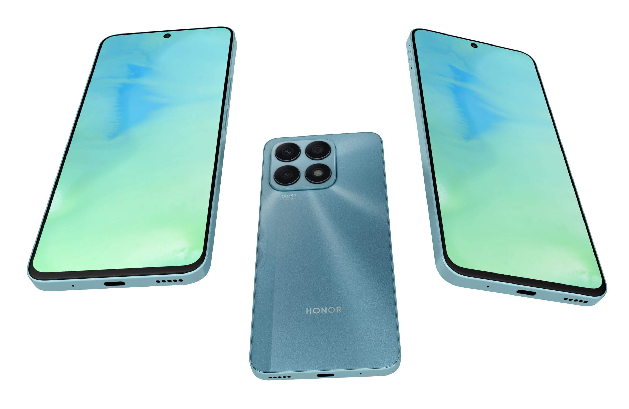 Honor X8A Blue - 3D Model by Rever_Art