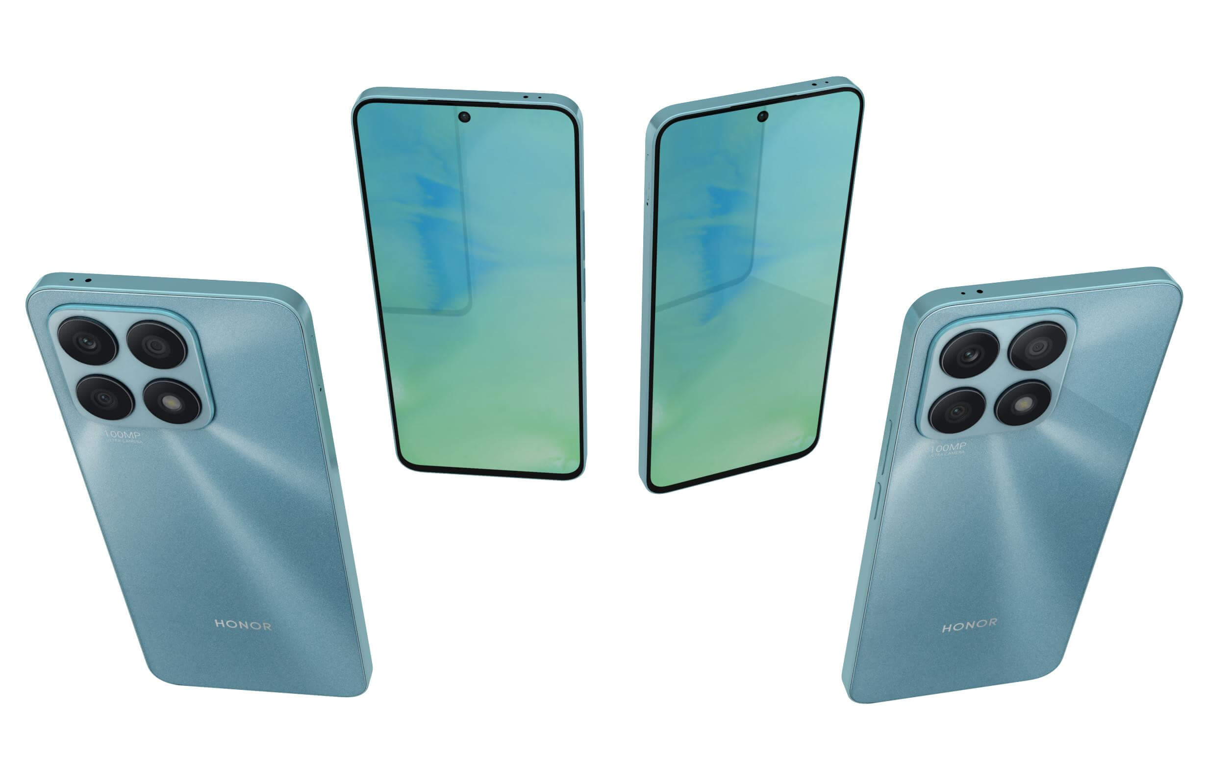 Honor X8A Blue - 3D Model by Rever_Art