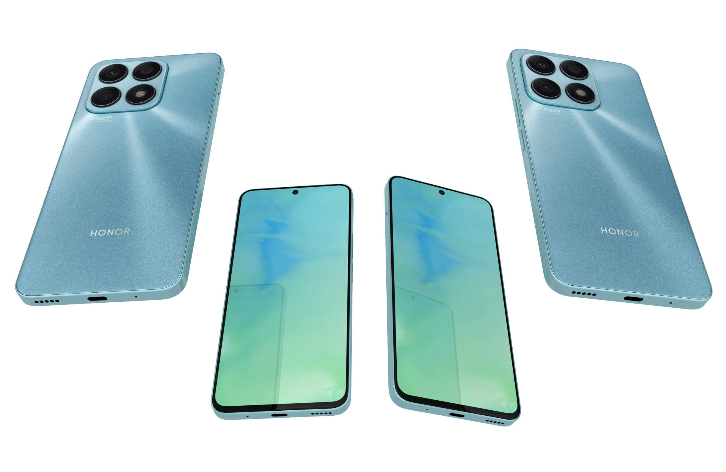 Honor X8A Blue - 3D Model by Rever_Art