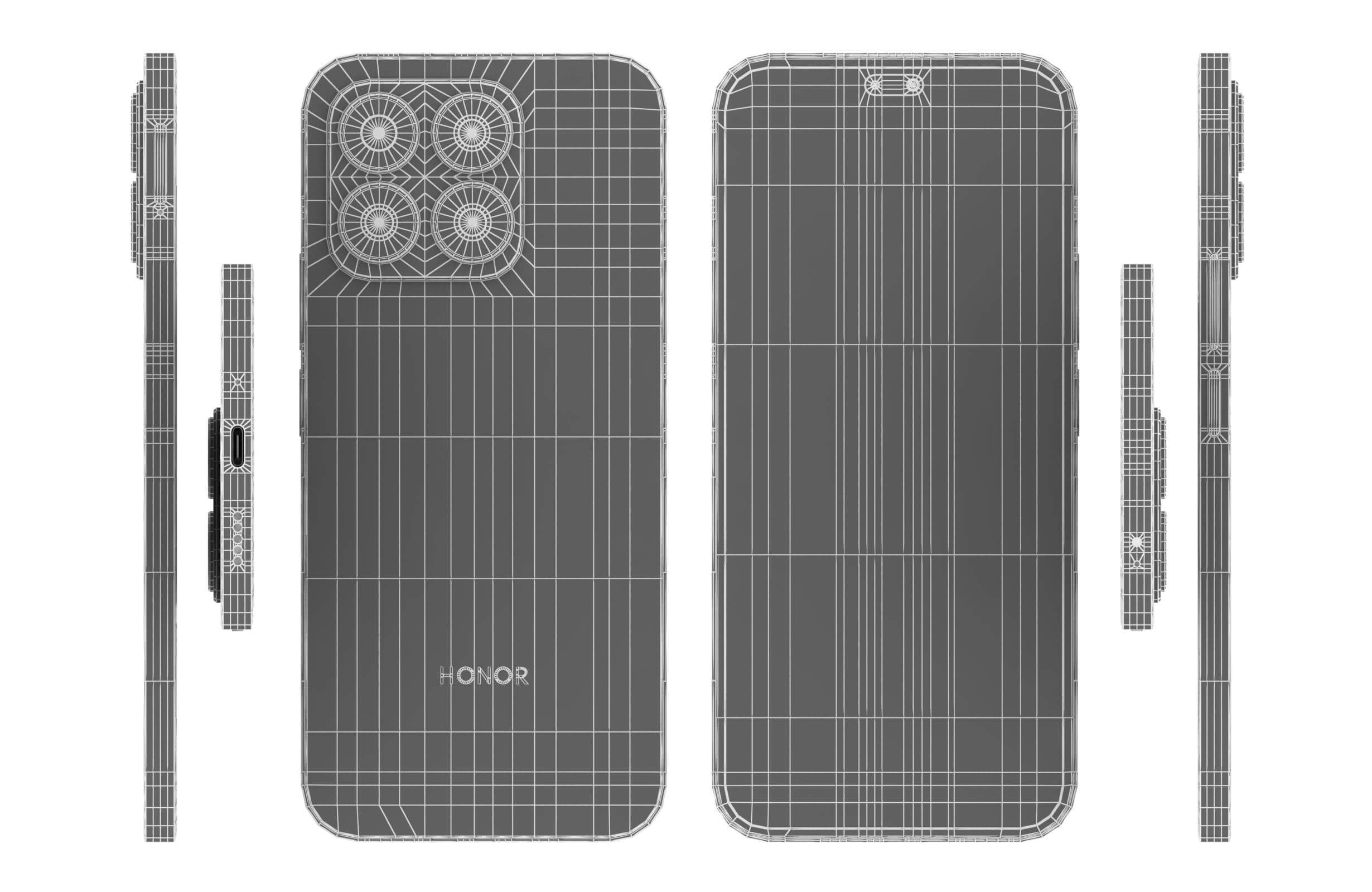 Honor X8B White - 3D Model by Rever_Art