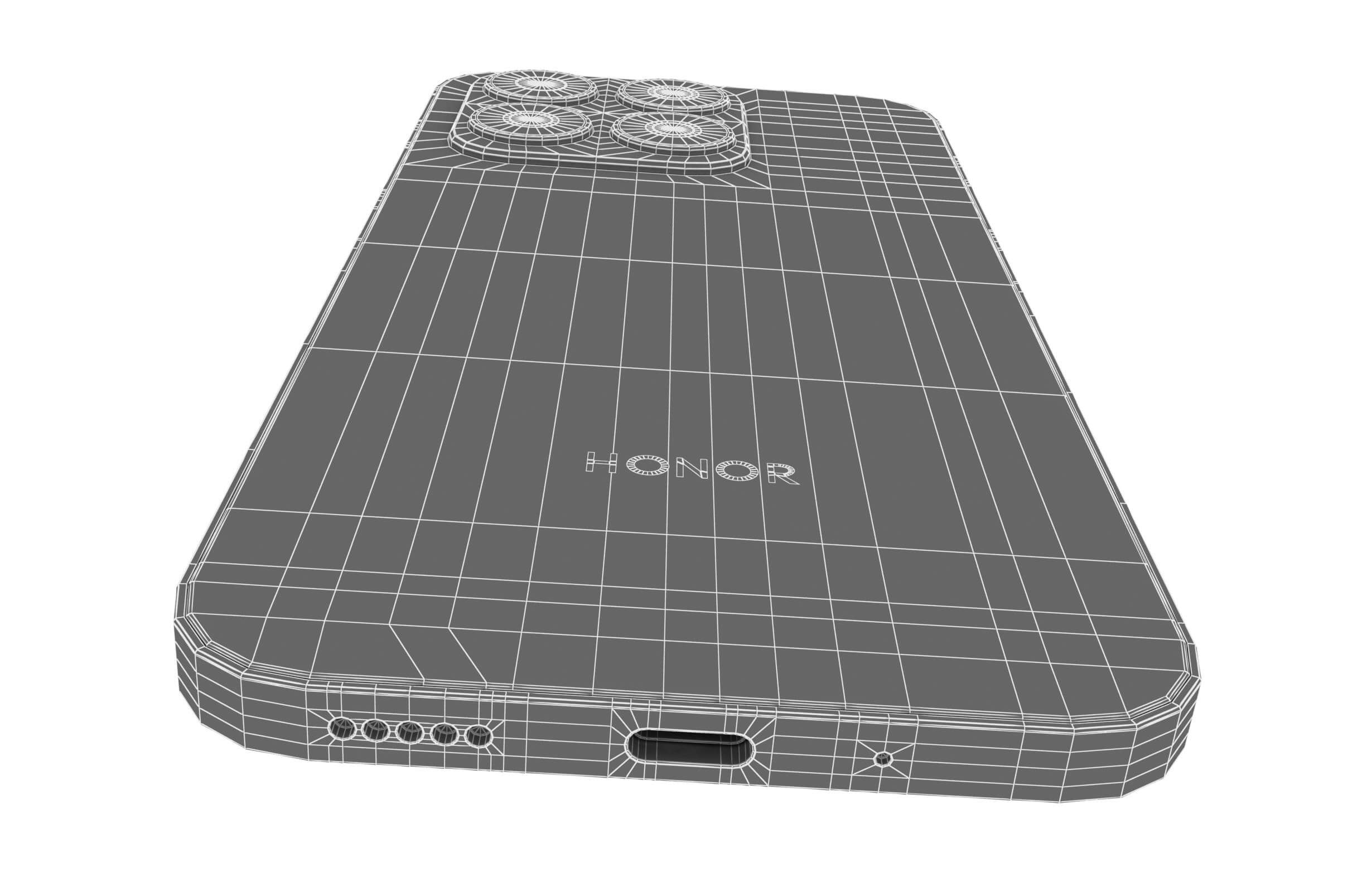 Honor X8B White - 3D Model by Rever_Art