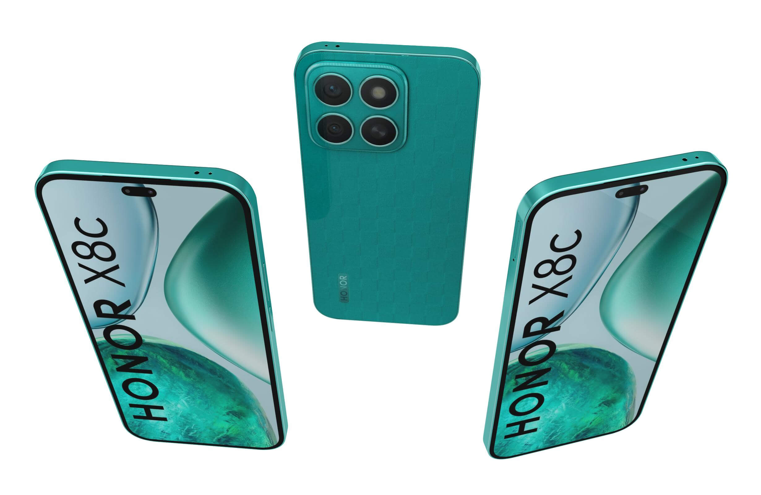 Honor X8C Green - 3D Model by Rever_Art