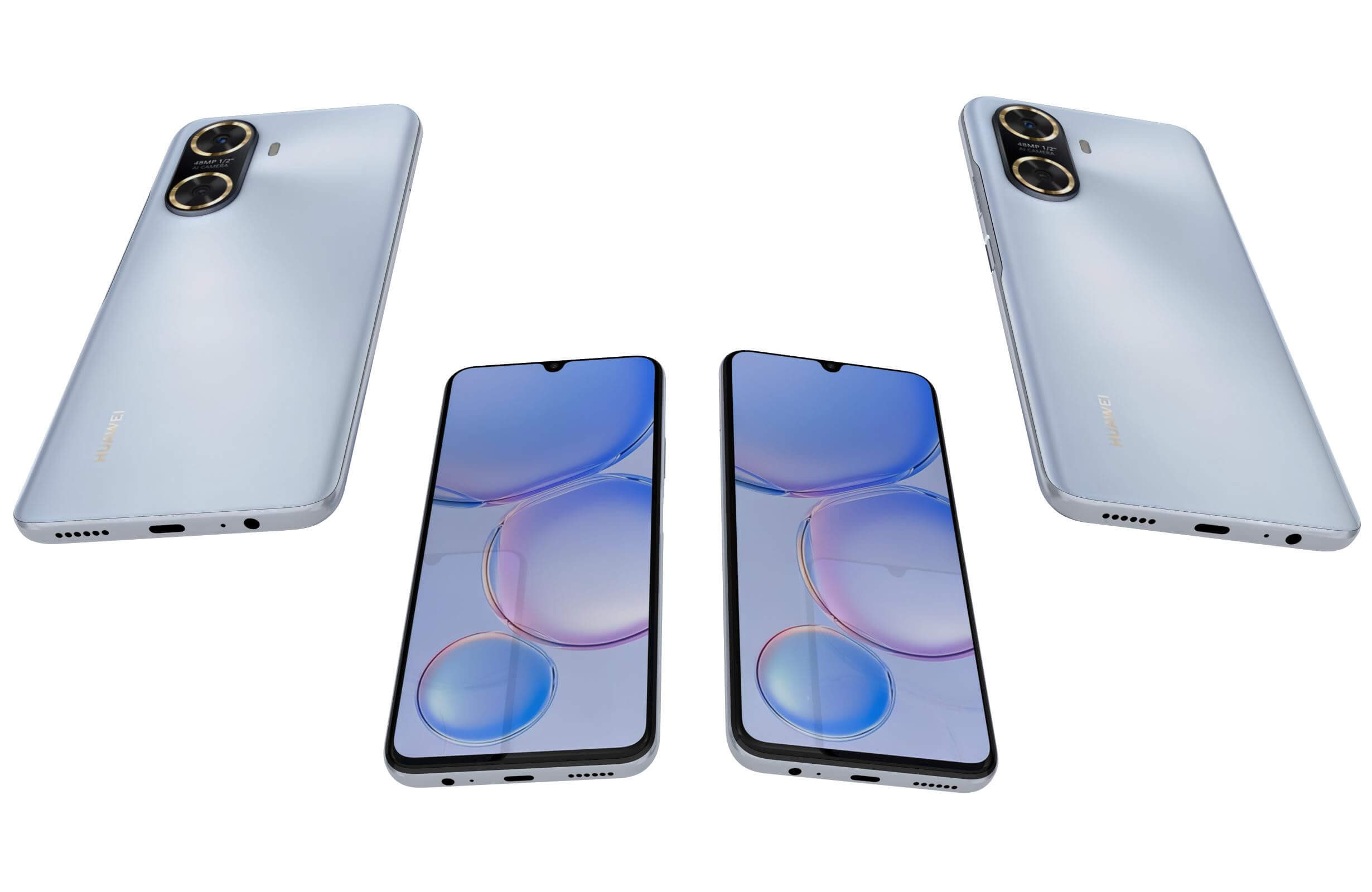Huawei Enjoy 60 Blue - 3D Model by Rever_Art