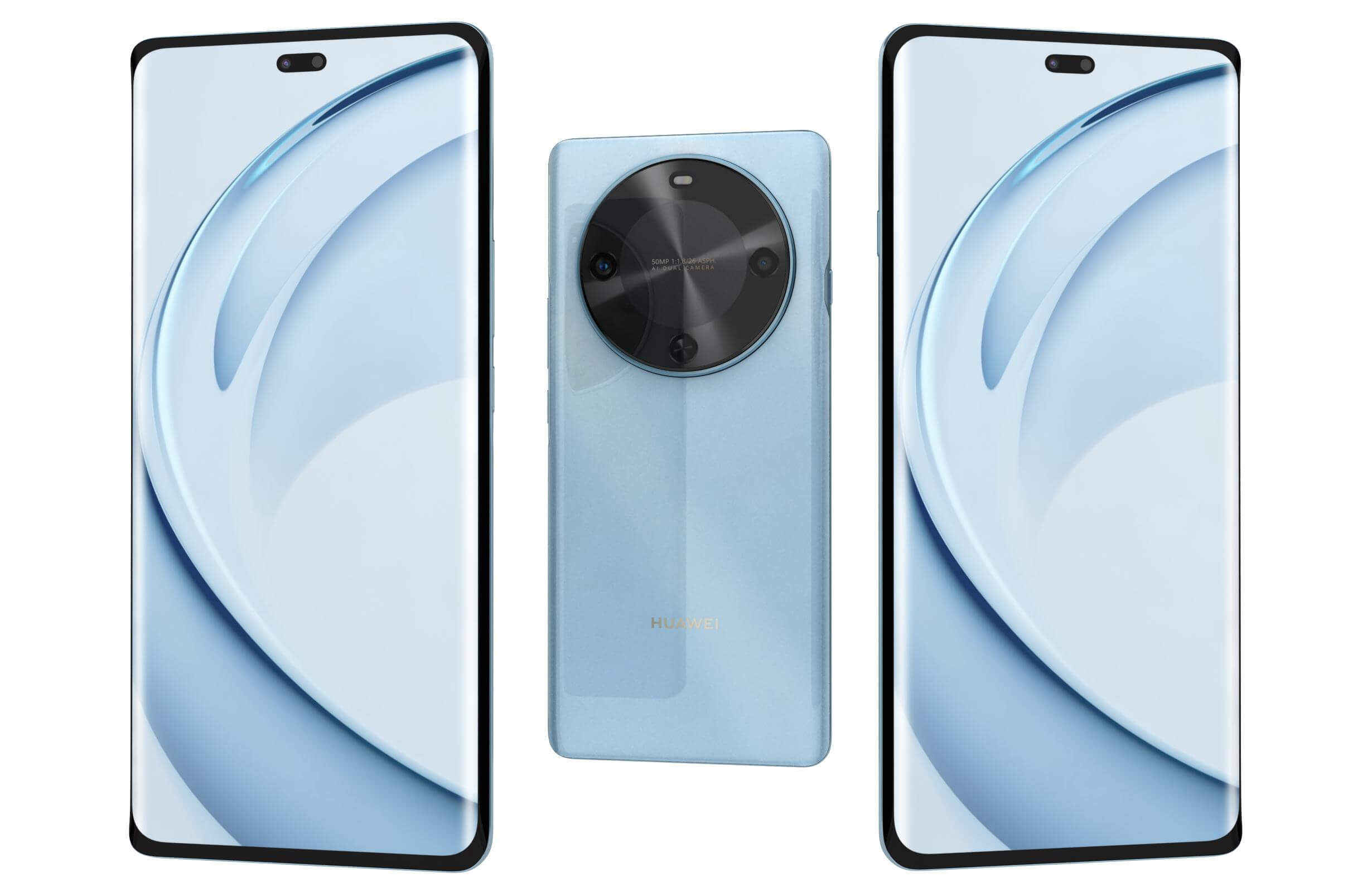 Huawei Enjoy 70X Ice blue - 3D Model by Rever_Art