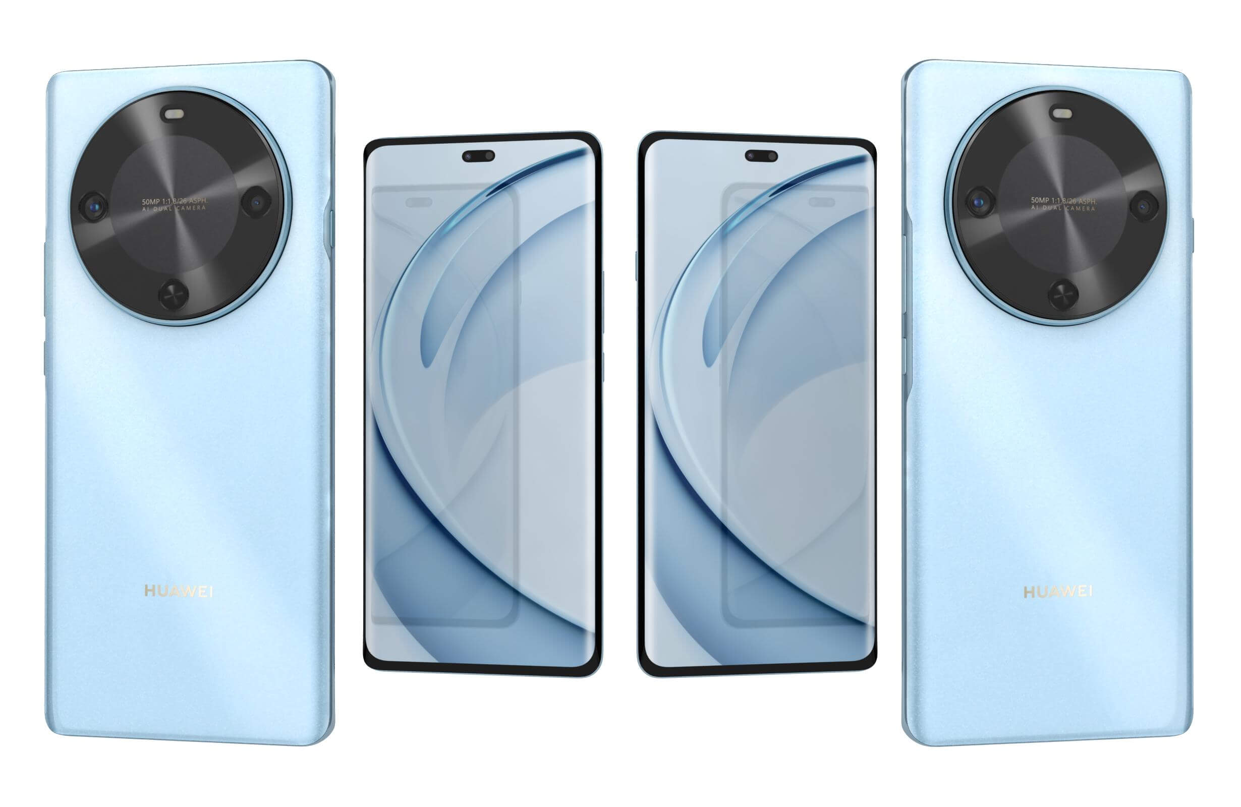 Huawei Enjoy 70X Ice blue - 3D Model by Rever_Art