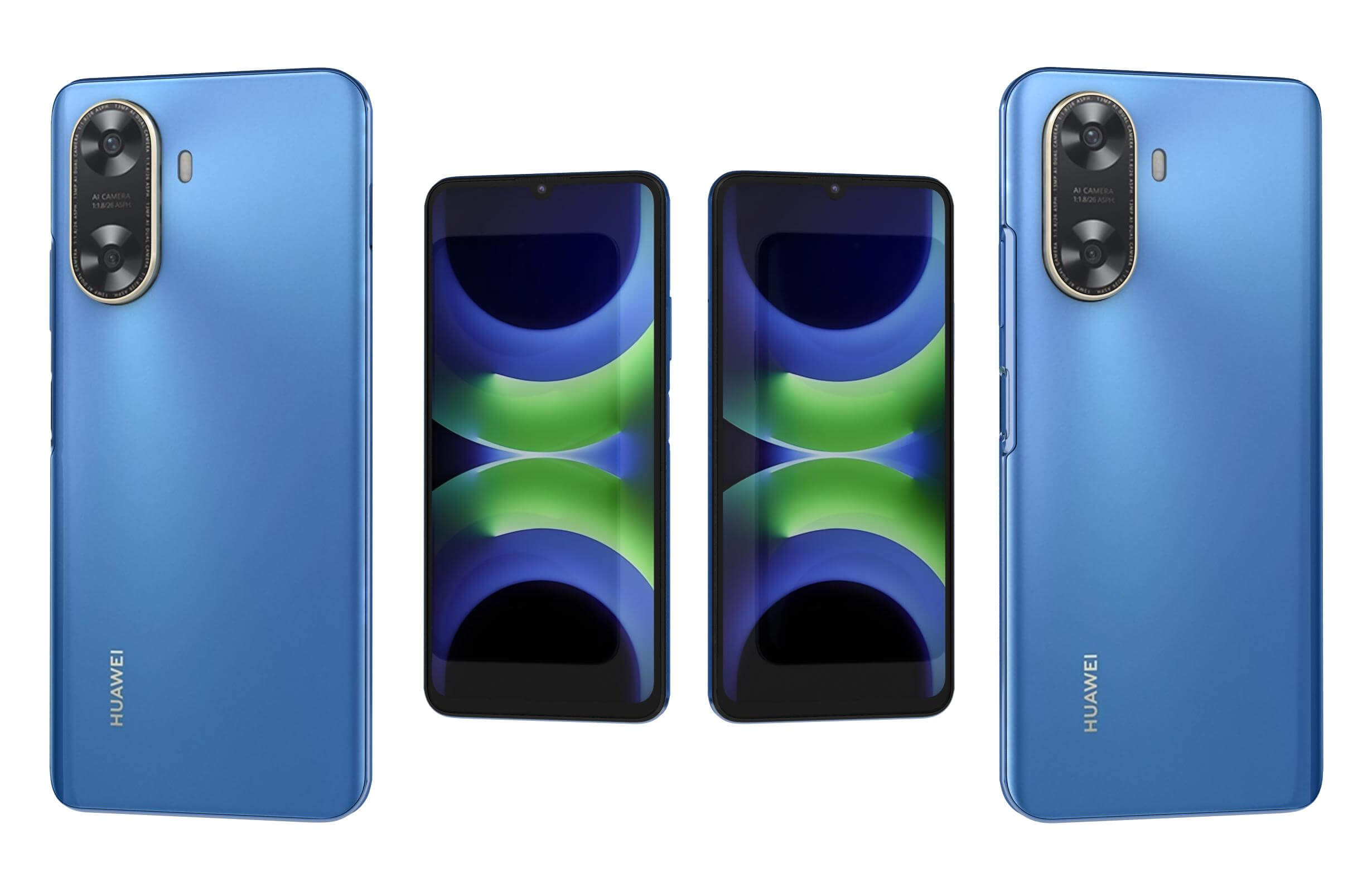 Huawei Enjoy 70Z Blue - 3D Model by Rever_Art