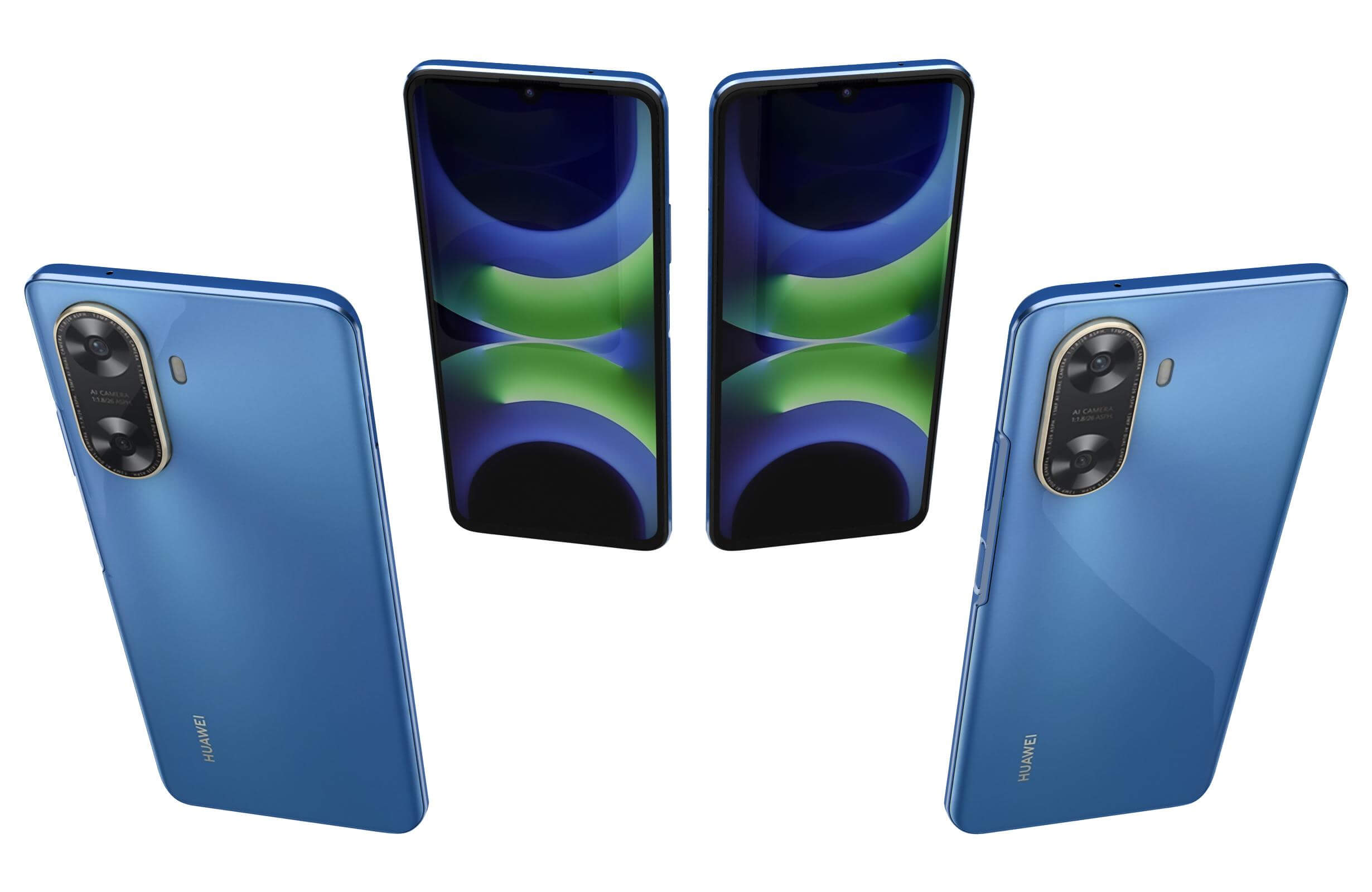 Huawei Enjoy 70Z Blue - 3D Model by Rever_Art