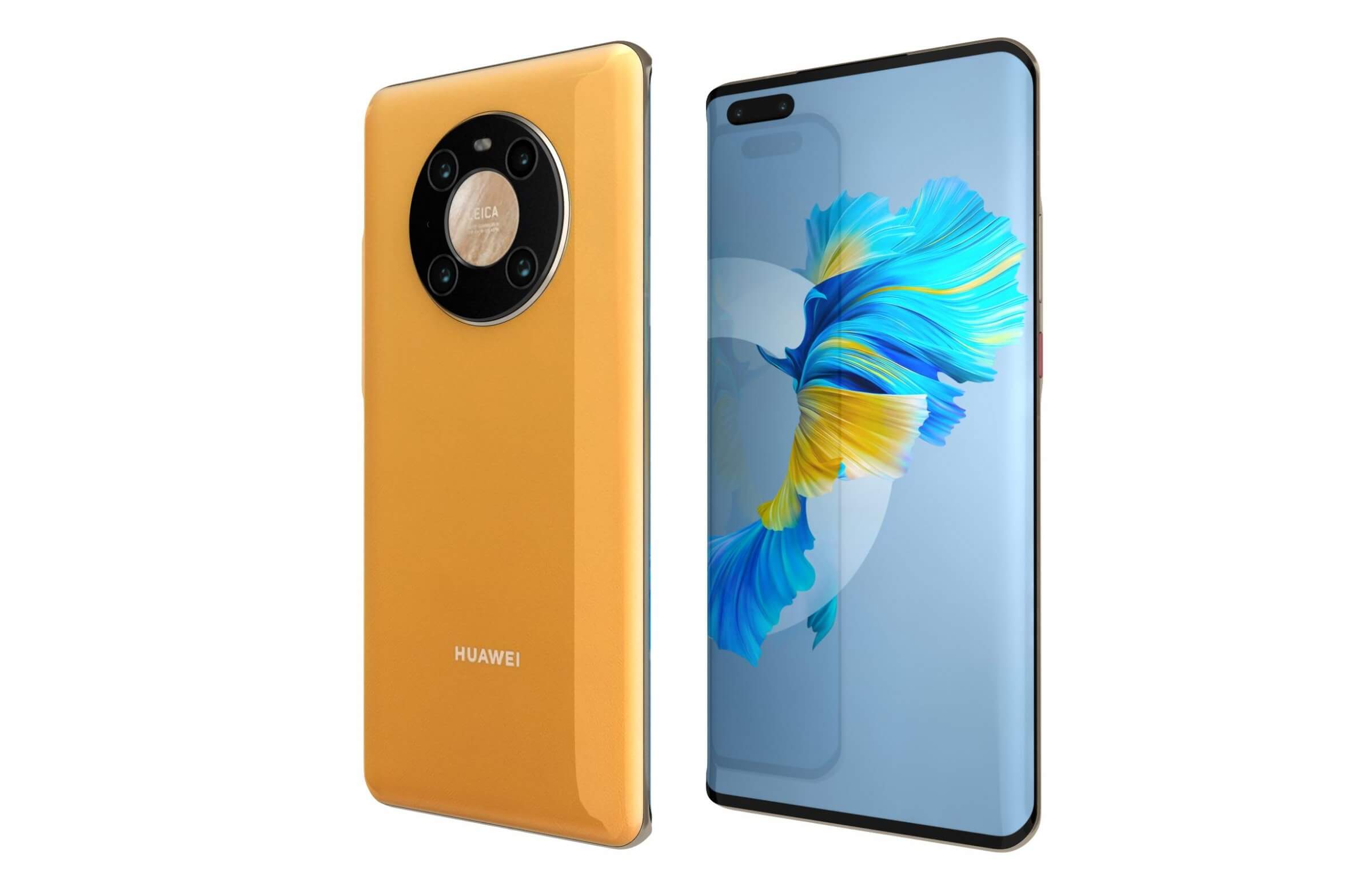 Huawei Mate 40 Pro Yellow - 3D Model by Rever_Art