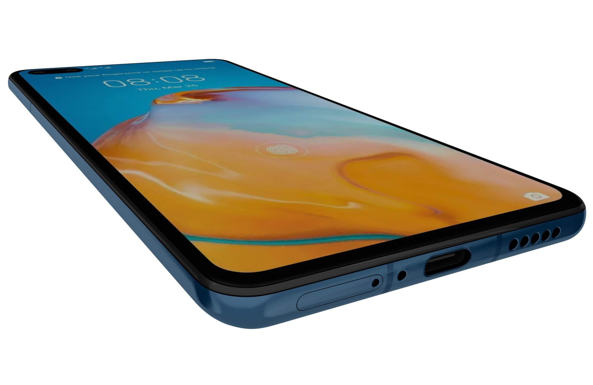 Huawei P40 Deep Sea Blue - 3D Model by Rever_Art