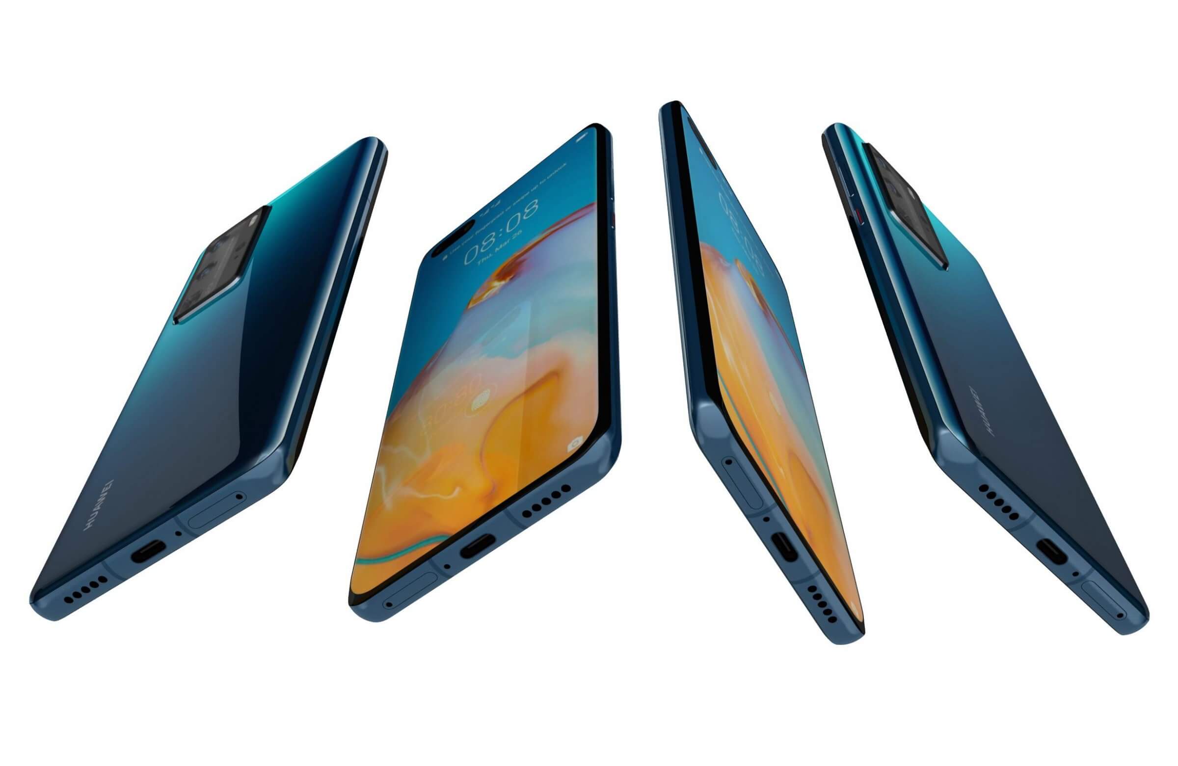 Huawei P40 Pro Deep Sea Blue - 3D Model by Rever_Art