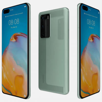 Huawei P40 Pro Mint - 3D Model by Rever_Art