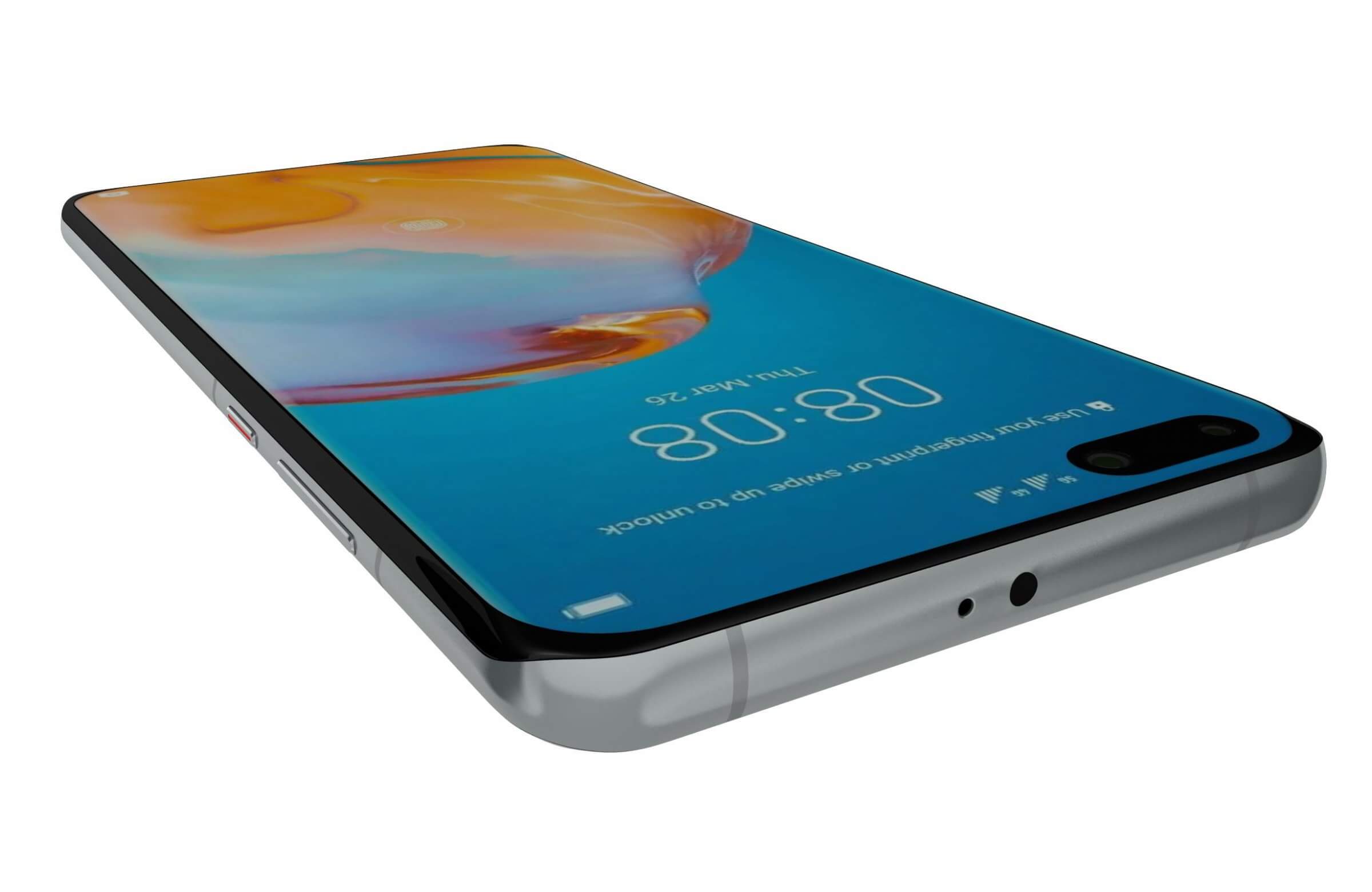 Huawei P40 Pro Silver Frost - 3D Model by Rever_Art