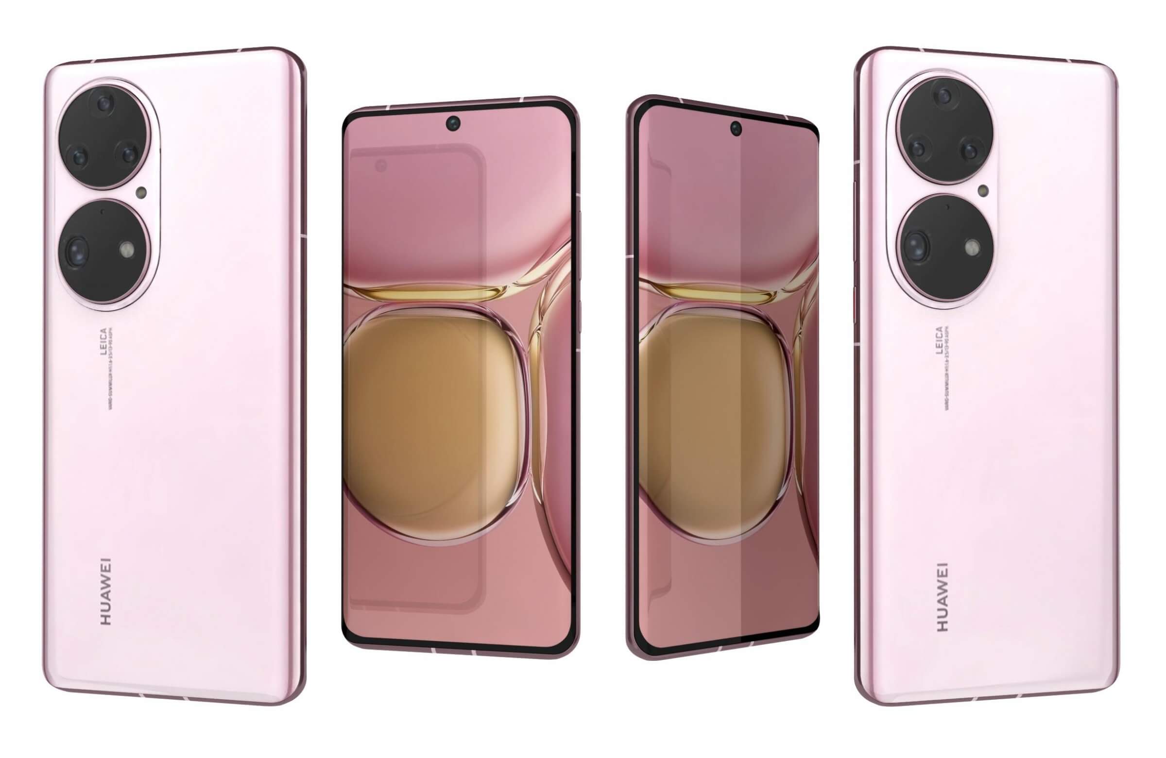 Huawei P50 Pro Charm Pink - 3D Model by Rever_Art