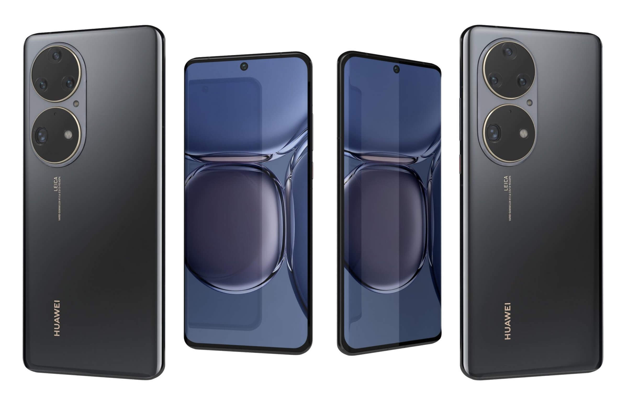 Huawei P50 Pro Golden Black - 3D Model by Rever_Art