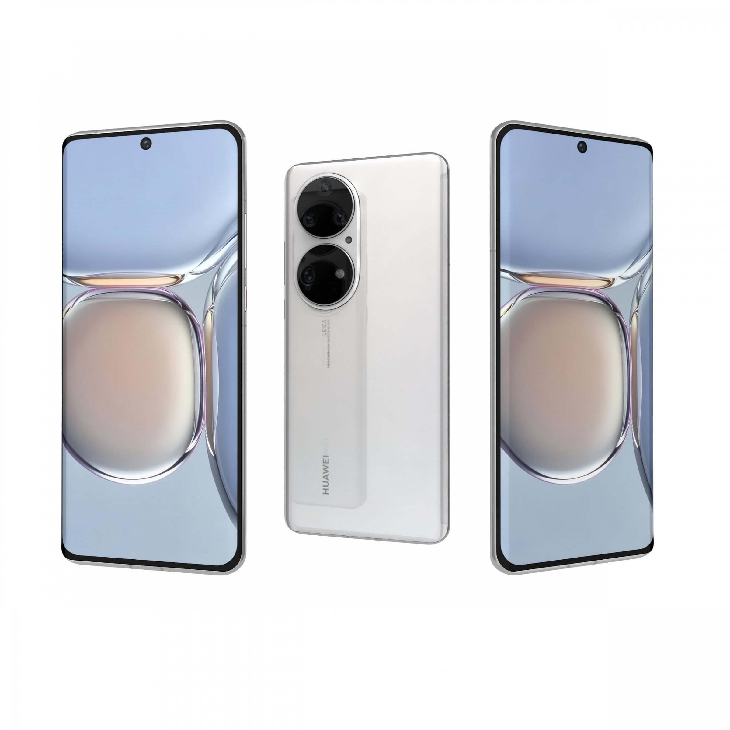 Huawei P50 Pro Pearl White - 3D Model by Rever_Art