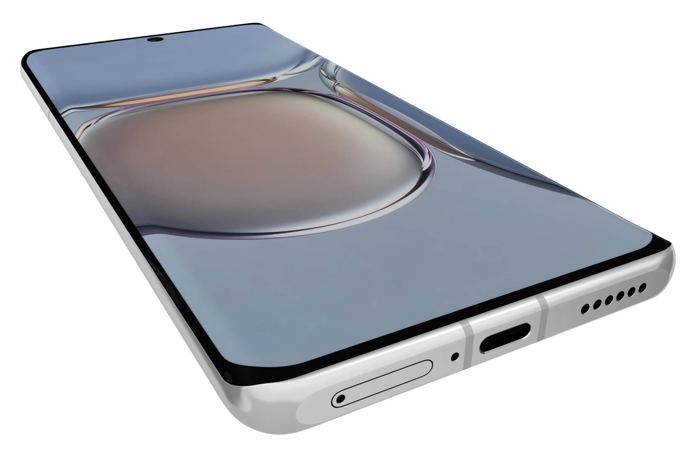 Huawei P50 Pro Pearl White - 3D Model by Rever_Art