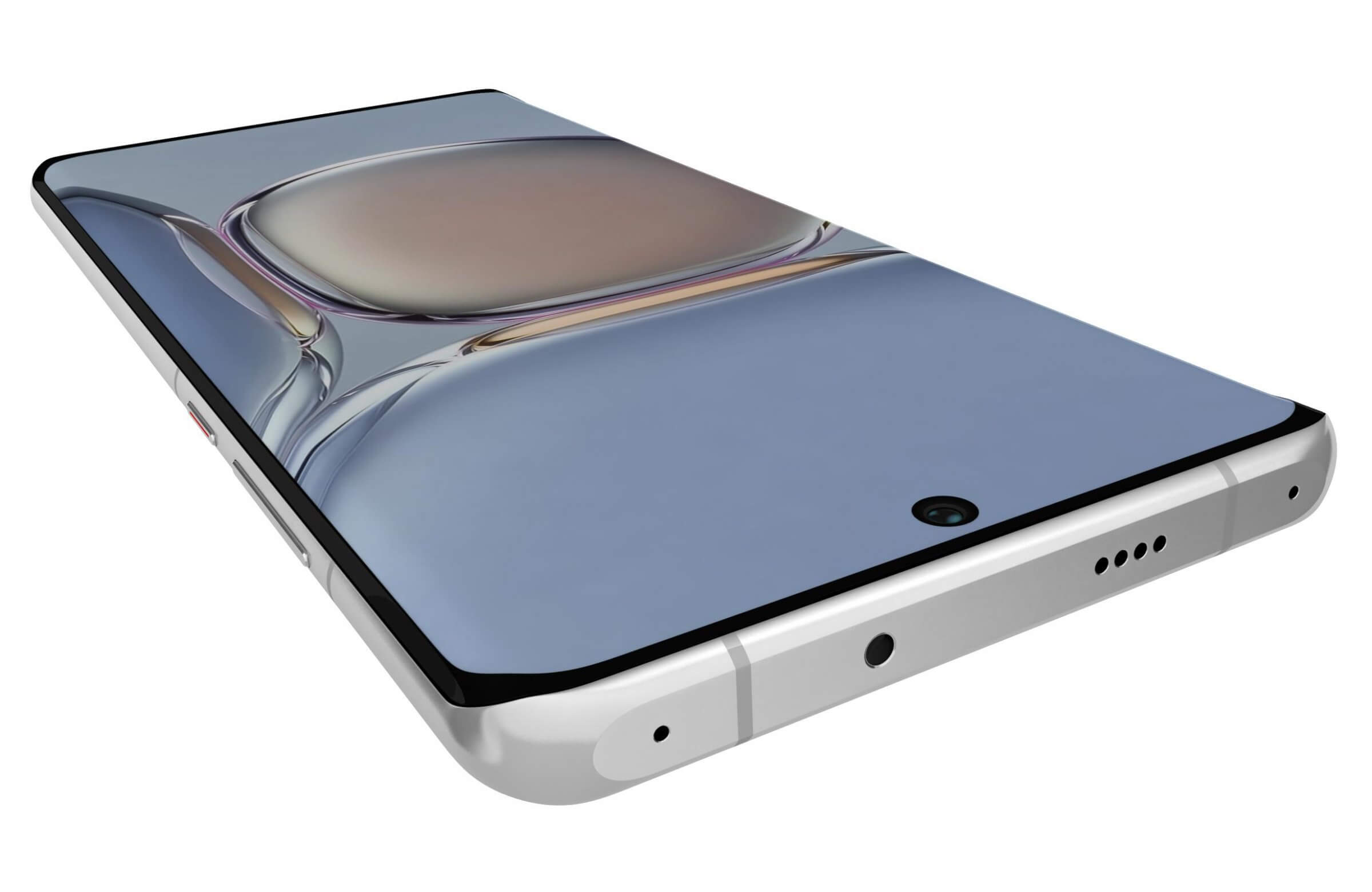 Huawei P50 Pro Pearl White - 3D Model by Rever_Art