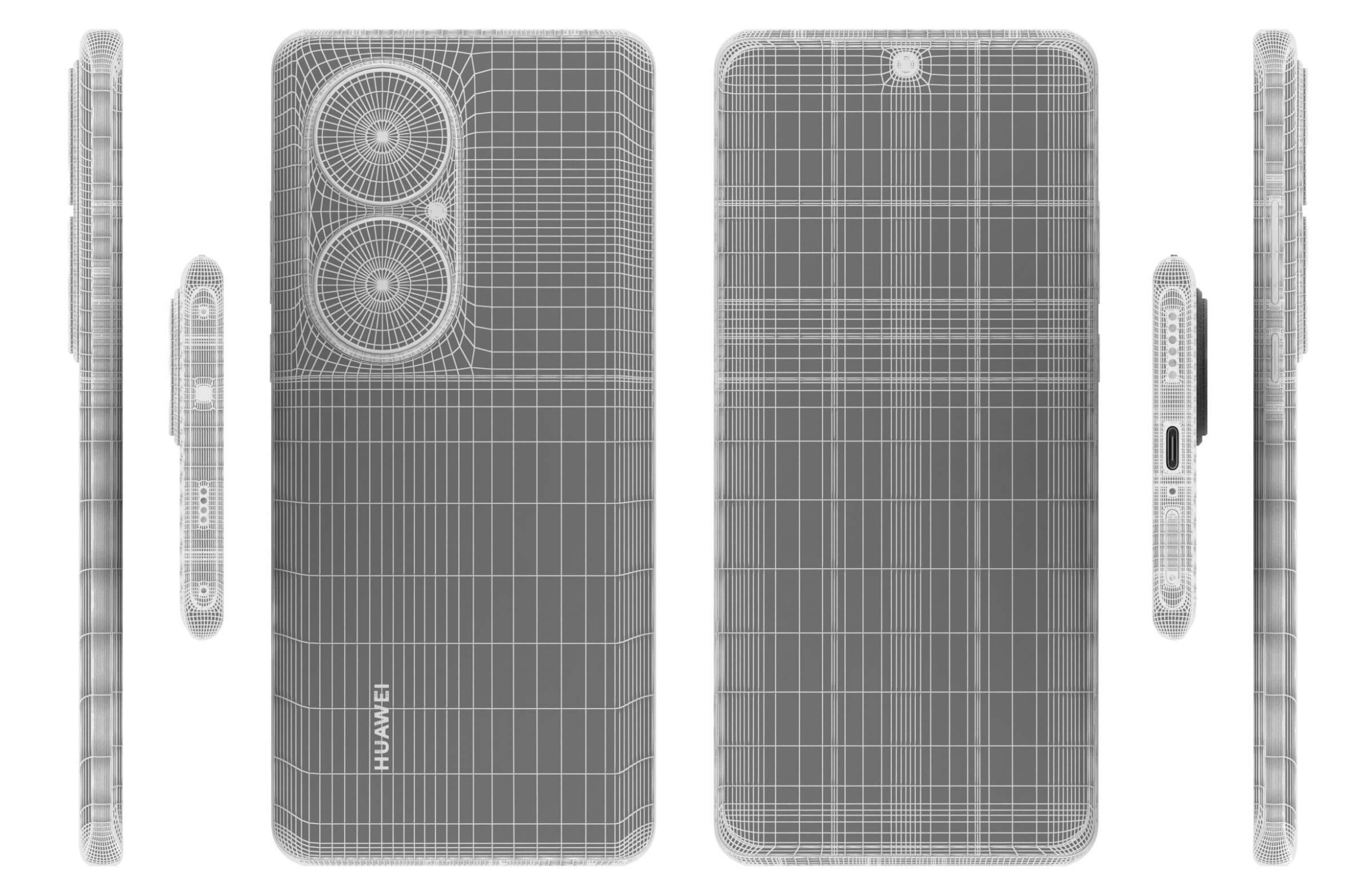 Huawei P50 Pro Pearl White - 3D Model by Rever_Art