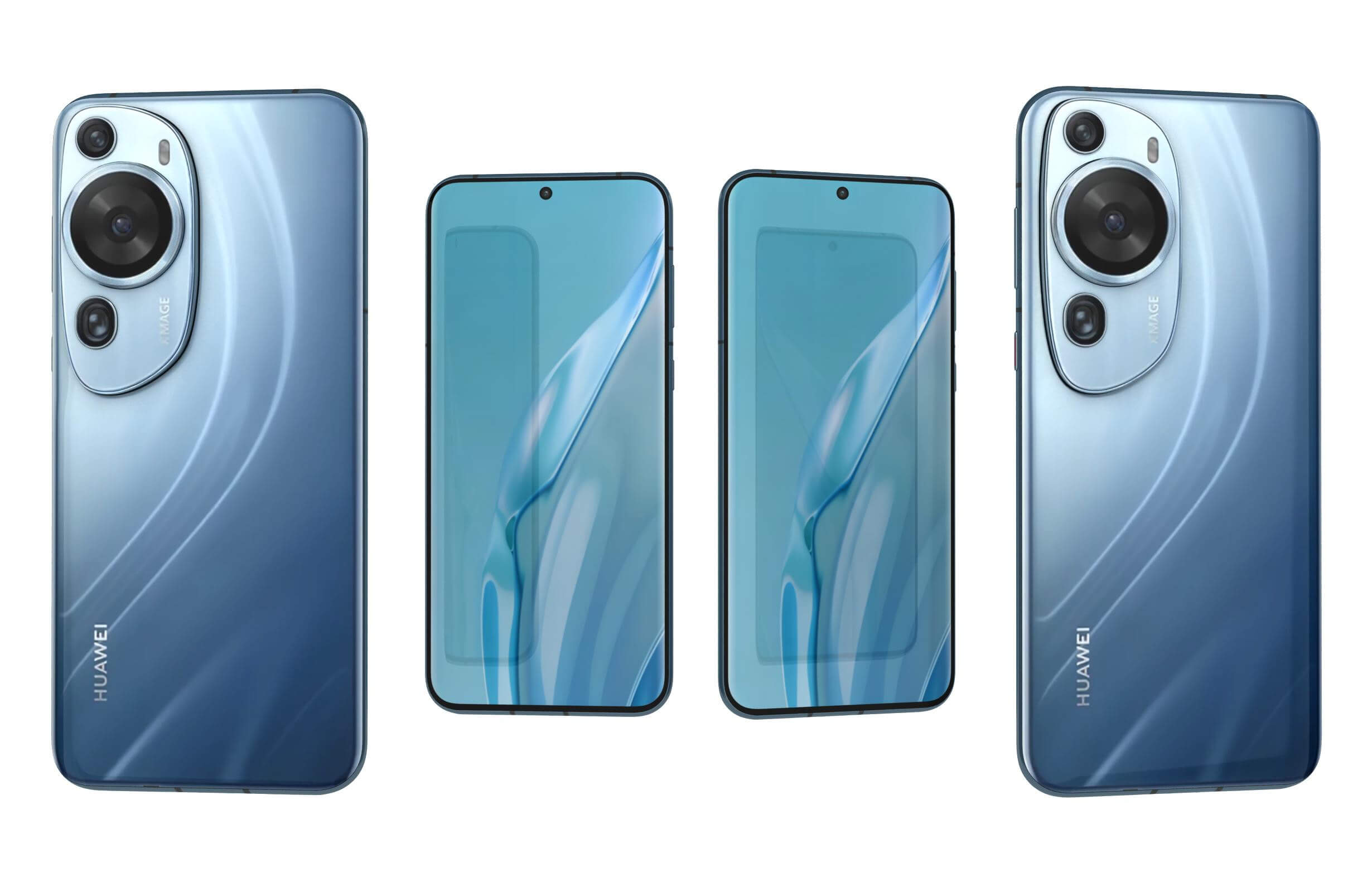 Huawei P60 Art Brown and Blue - 3D Model by Rever_Art