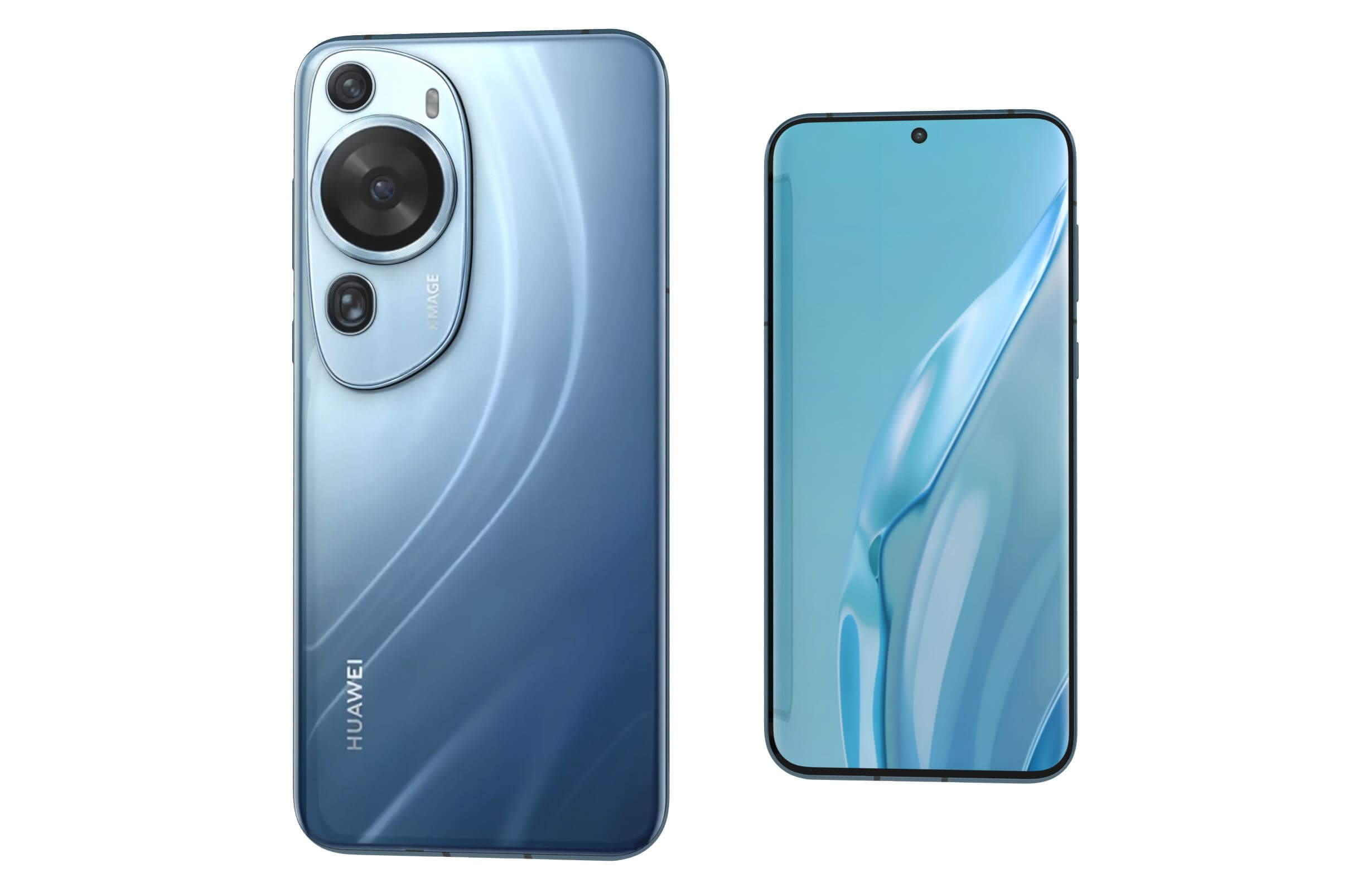 Huawei P60 Art Brown and Blue - 3D Model by Rever_Art