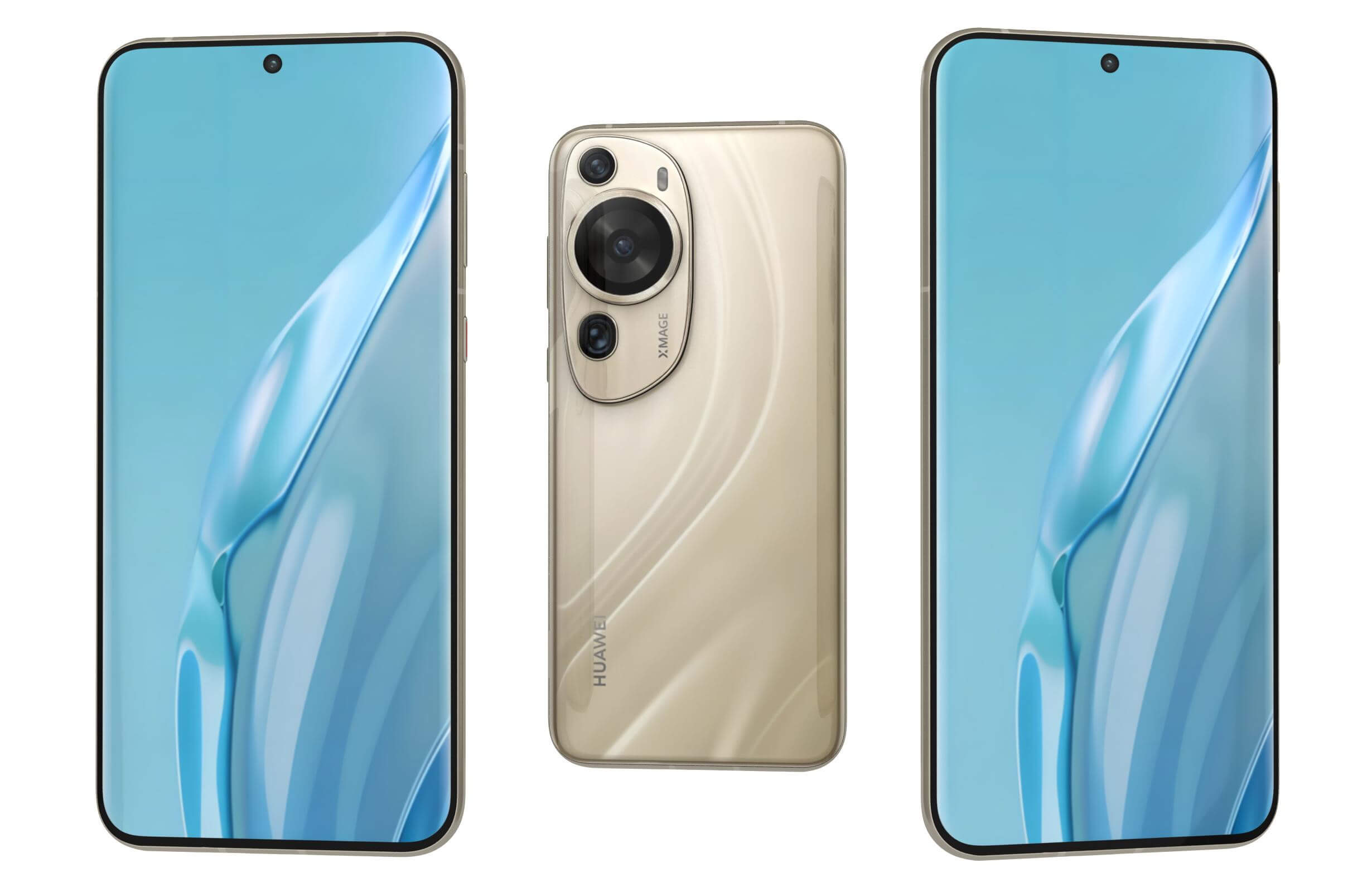 Huawei P60 Art Brown and Blue - 3D Model by Rever_Art