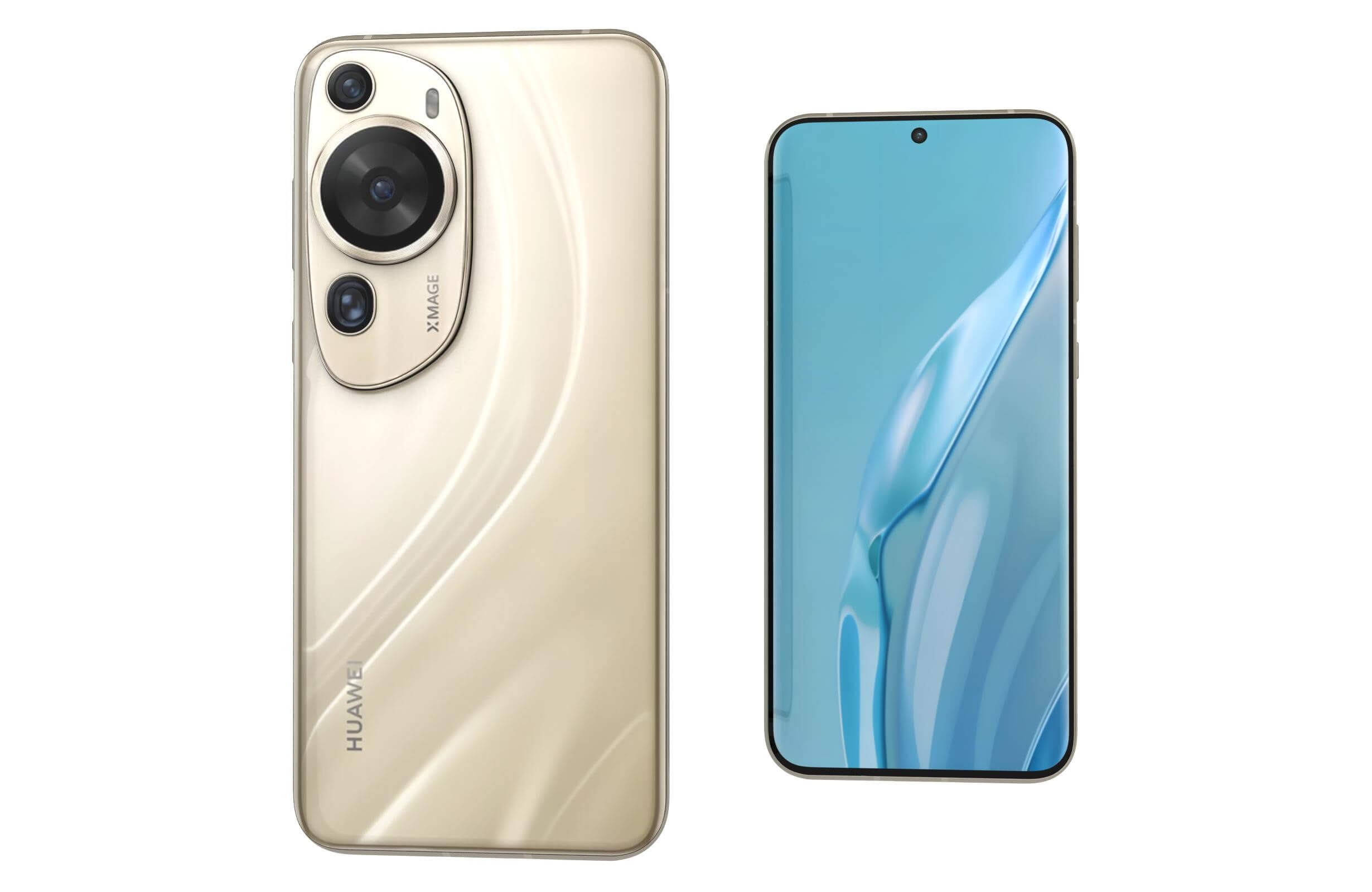 Huawei P60 Art Brown and Blue - 3D Model by Rever_Art