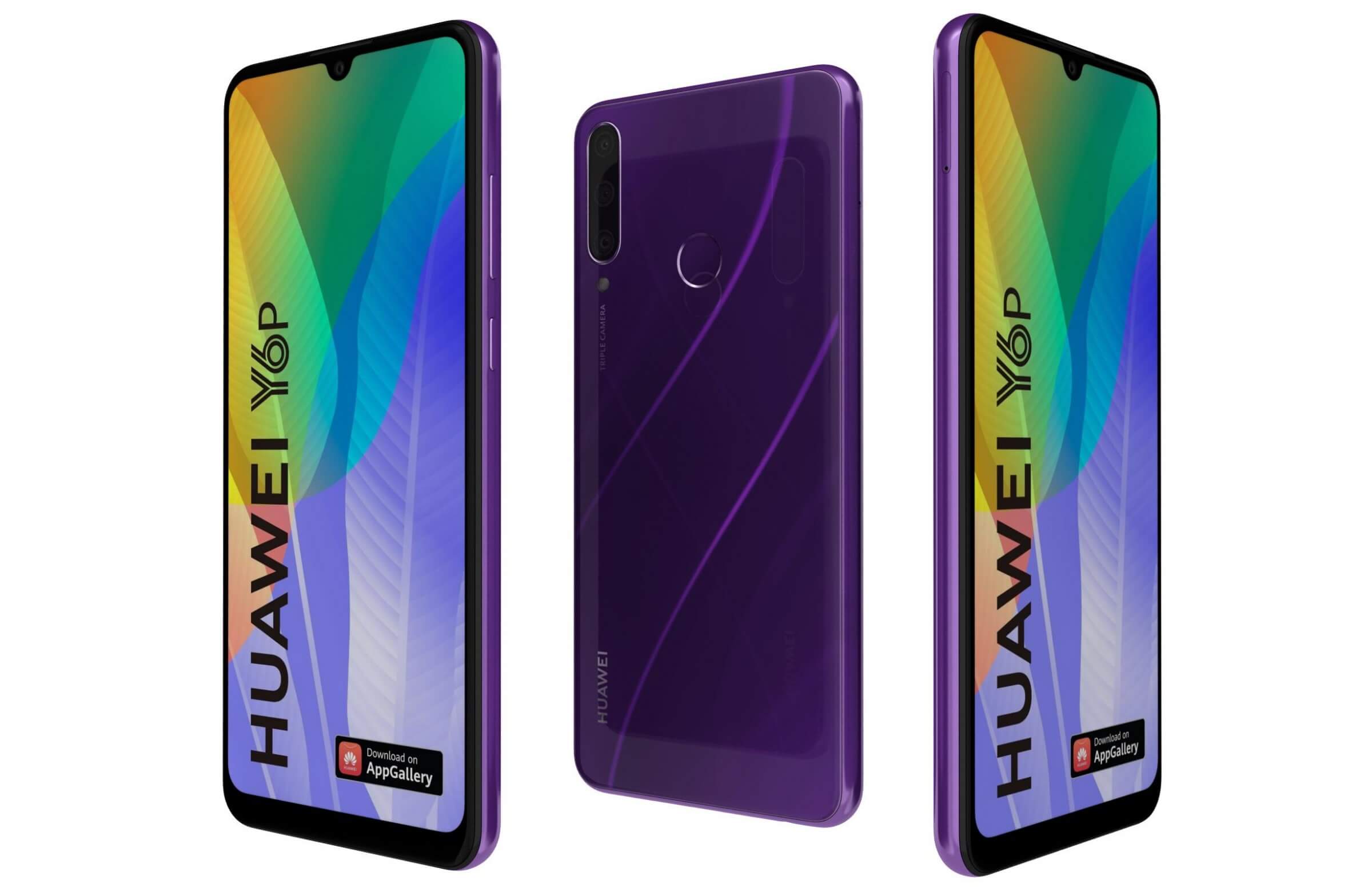 Huawei Y6P Phantom Purple - 3D Model by Rever_Art